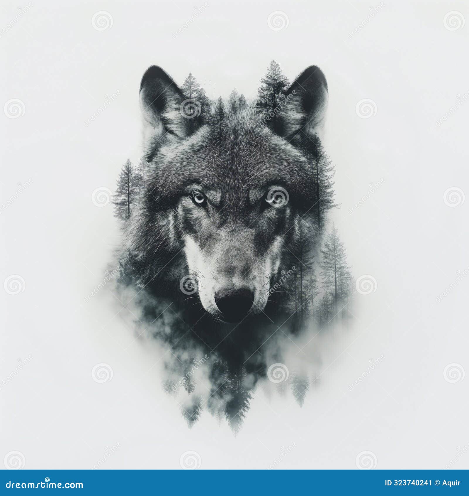 Wolf Wallpaper. Wolf Poster Stock Illustration - Illustration of cover ...