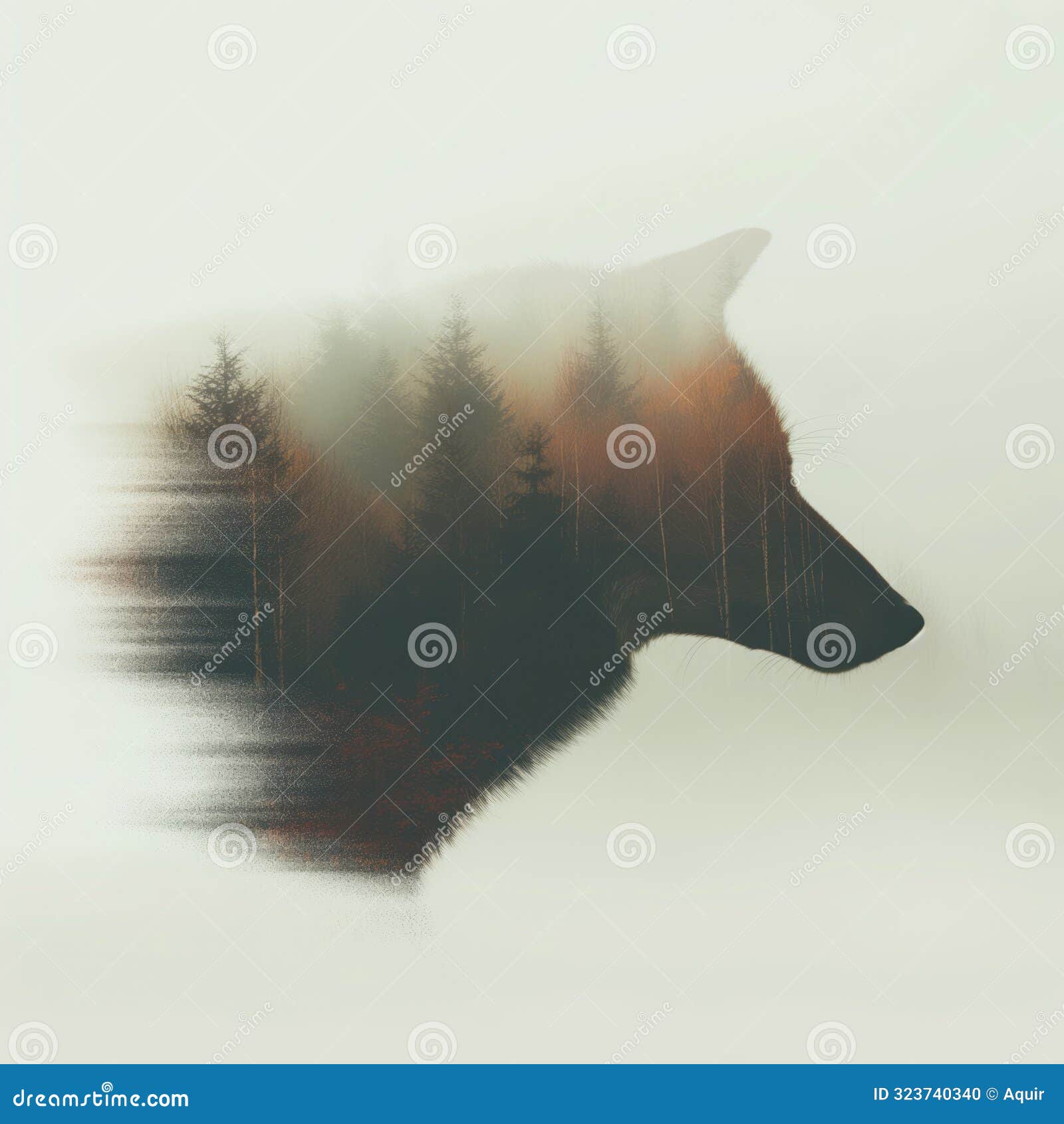 Wolf Wallpaper. Wolf Poster Stock Illustration - Illustration of ...