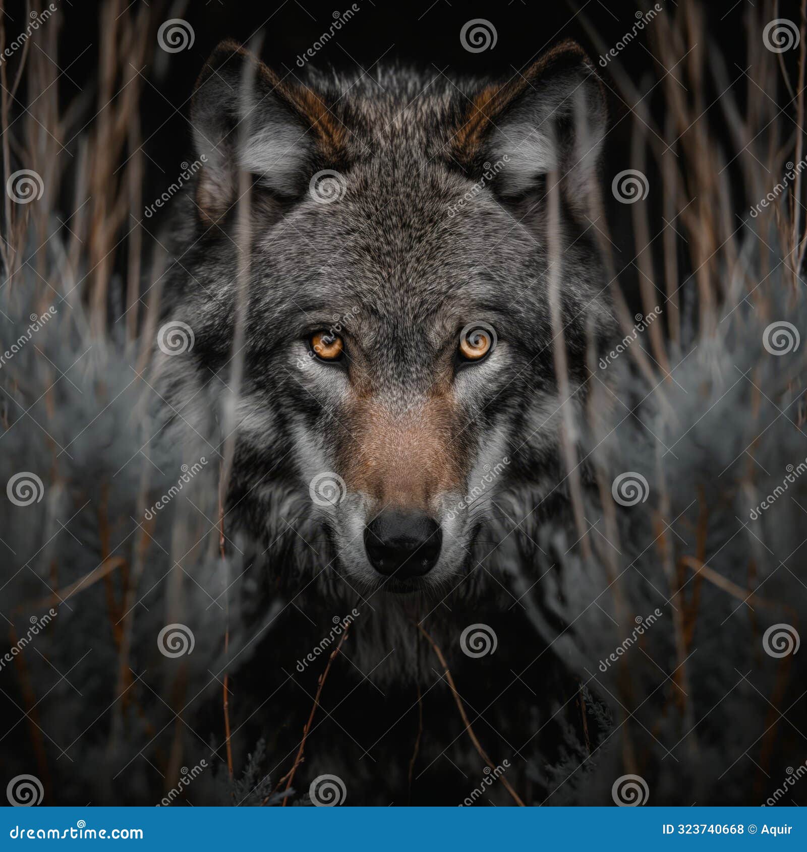 Wolf Wallpaper. Wolf Poster Stock Illustration - Illustration of ...