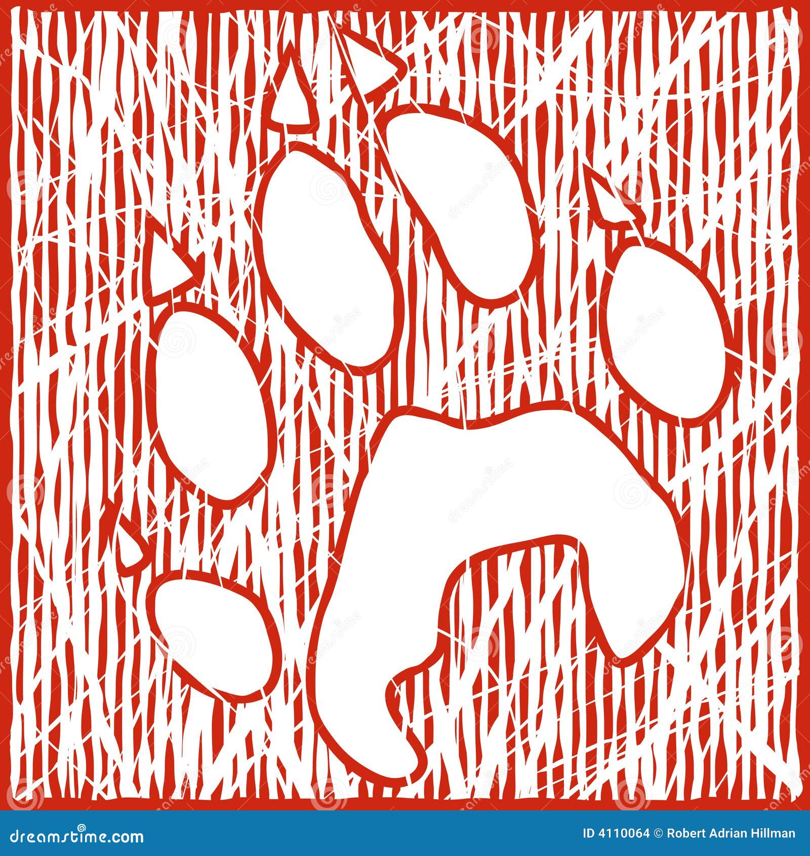 Wolf Paw Print Border Royalty-Free Stock Photography | CartoonDealer ...
