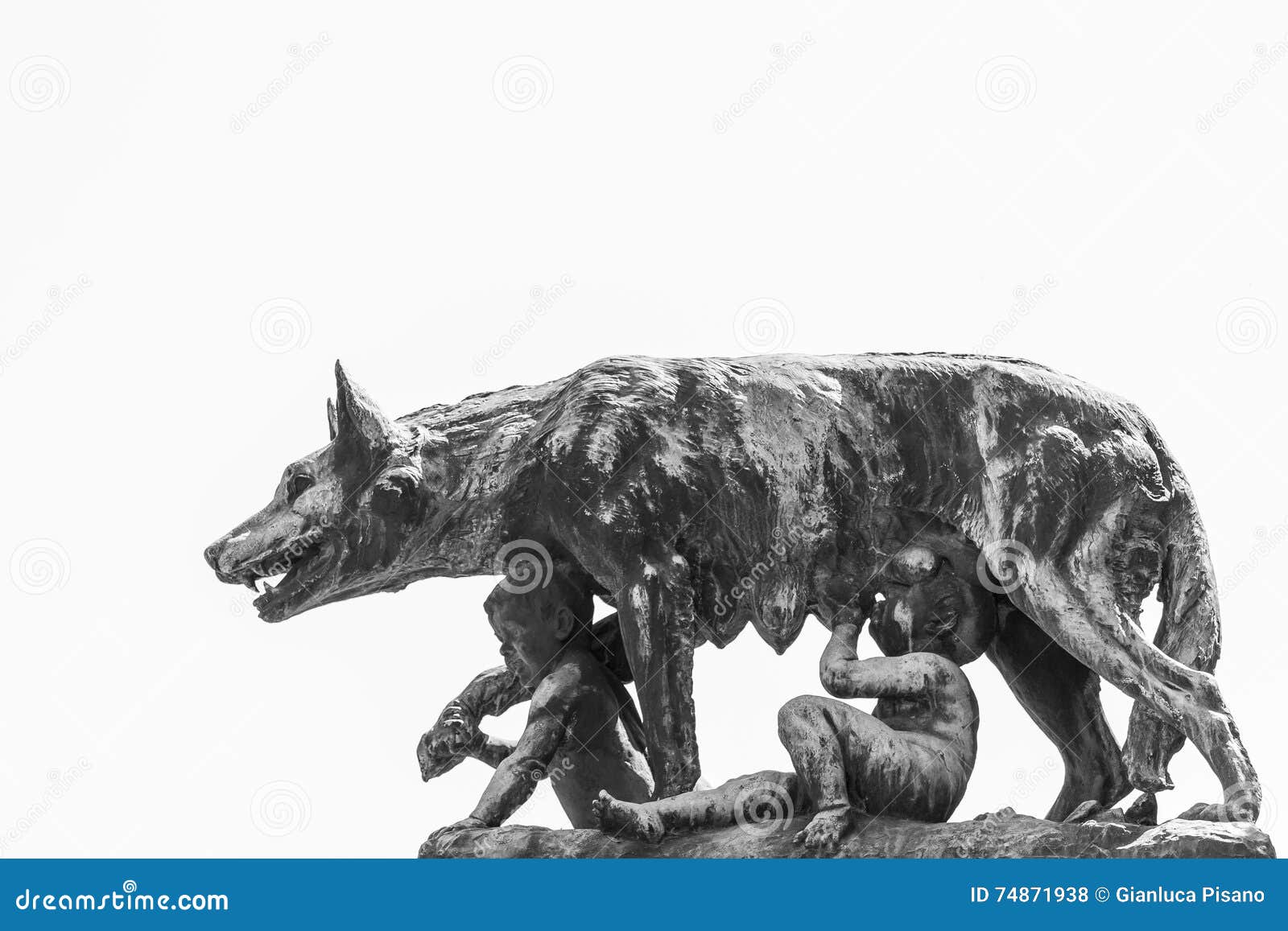 Wolf romulus and remus stock photo. Image of roman, spqr - 74871938