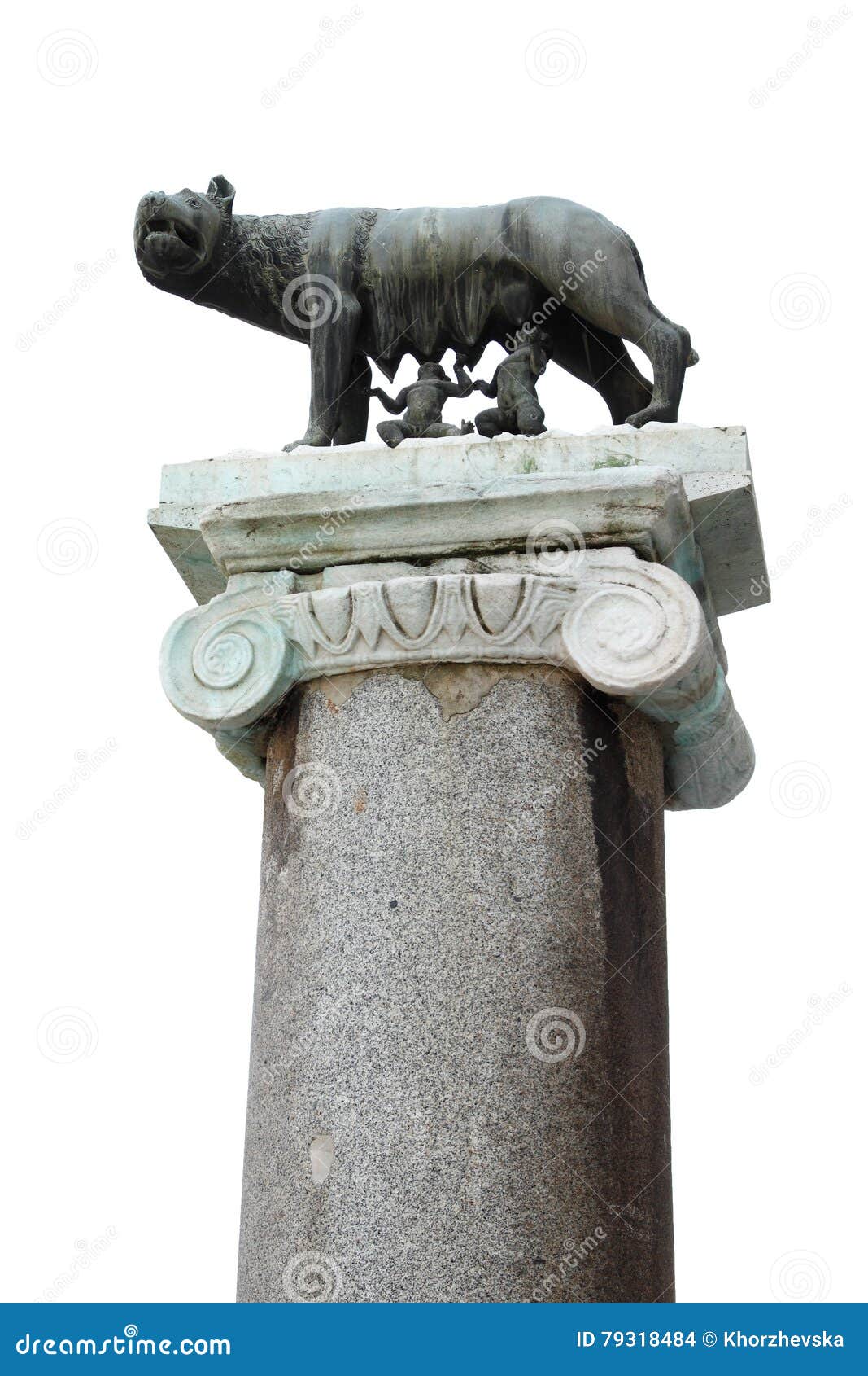 Wolf With Romulus And Remus - Symbol Of Rome, Italy Stock Photo - Image ...