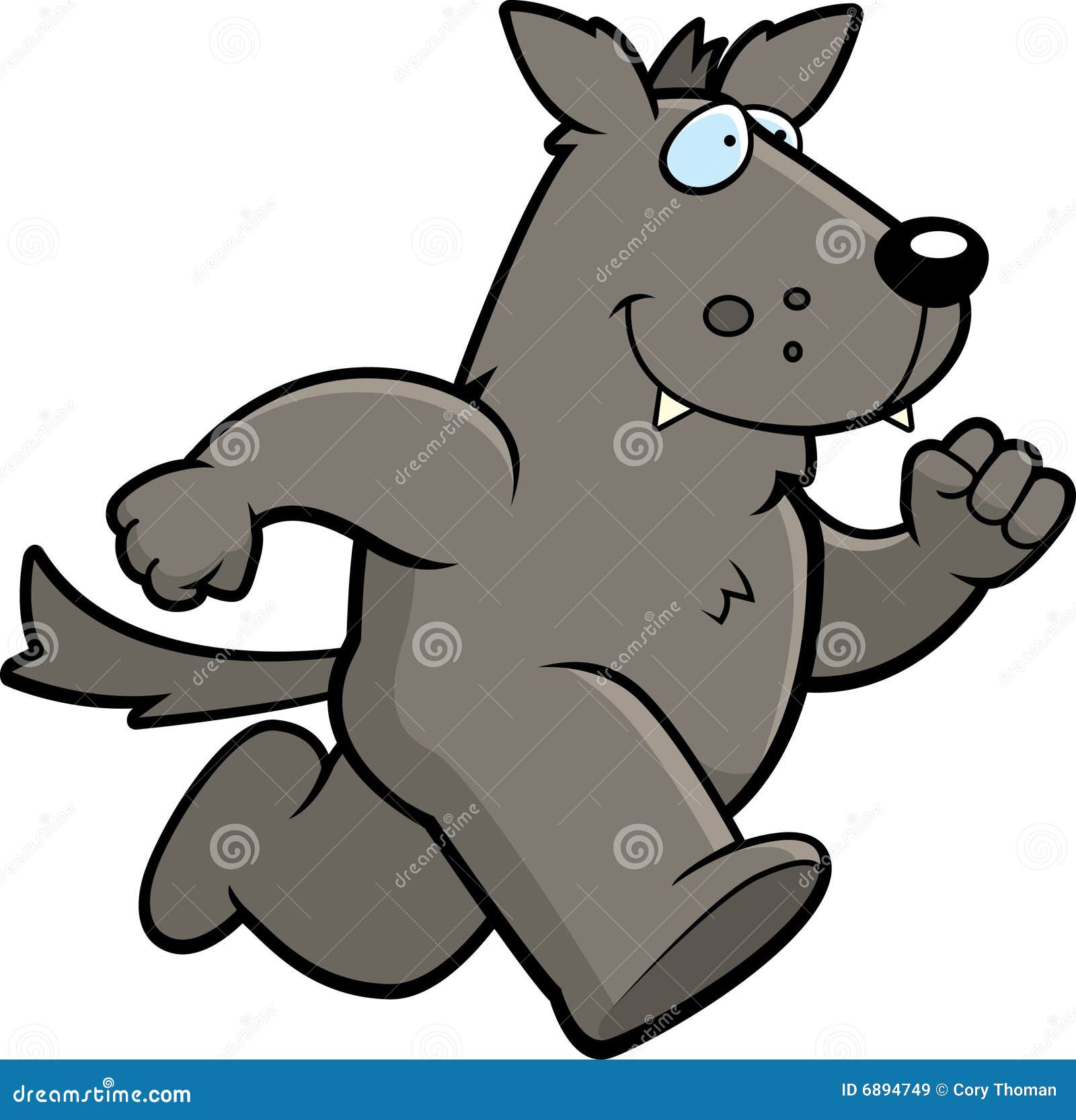 Wolf Running Clipart