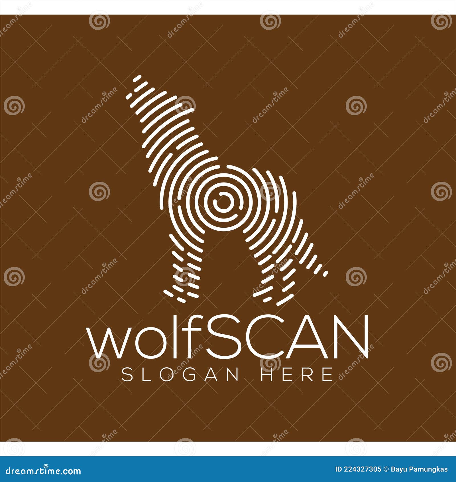 Wolf Scan Technology Logo Vector Element. Animal Technology Logo Template Stock Vector ...