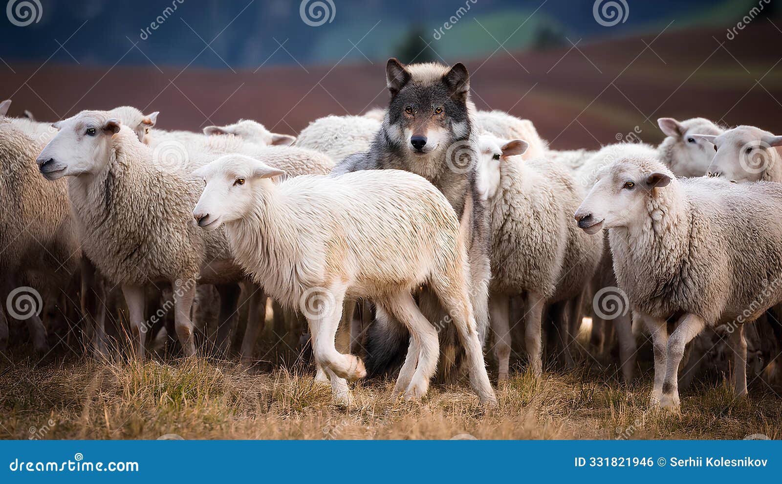 A Predator among Sheep. a Wolf in Sheep S Clothing, a Wolf among a ...