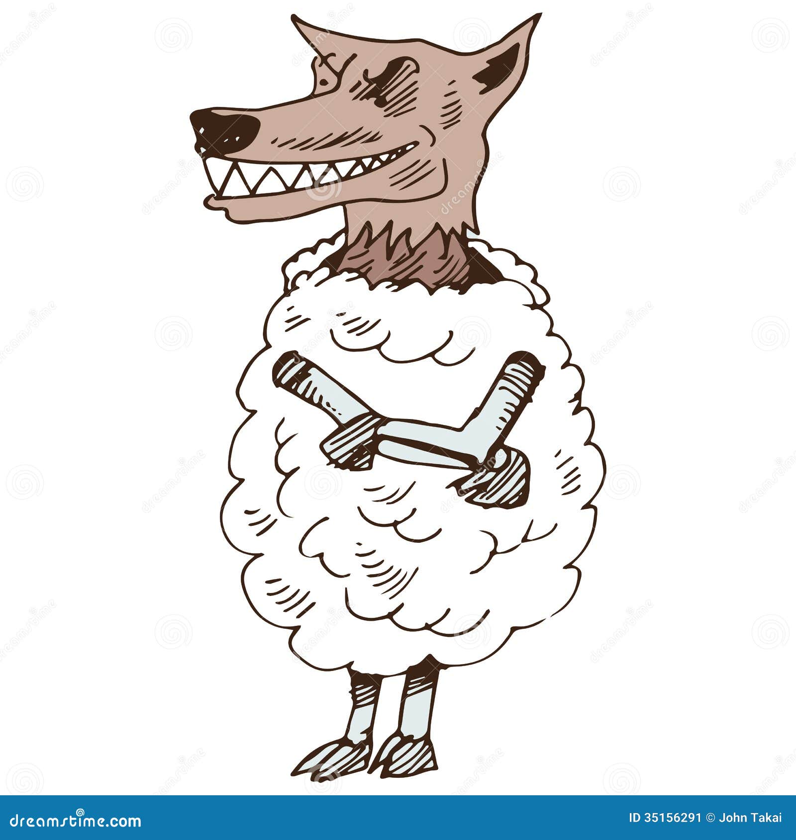 Wolf In Sheeps Clothing Stock Vector Illustration Of Clip 35156291