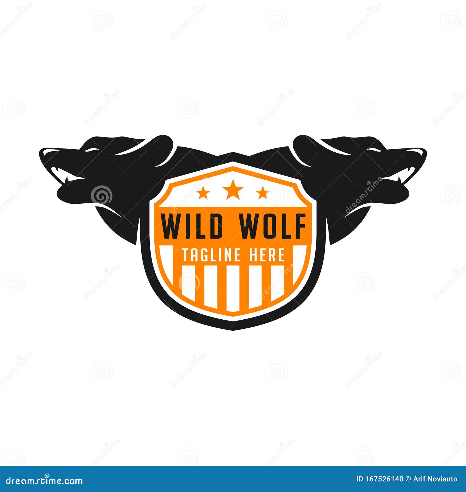 Wolf Shield Logo Design Template Stock Vector - Illustration of head ...
