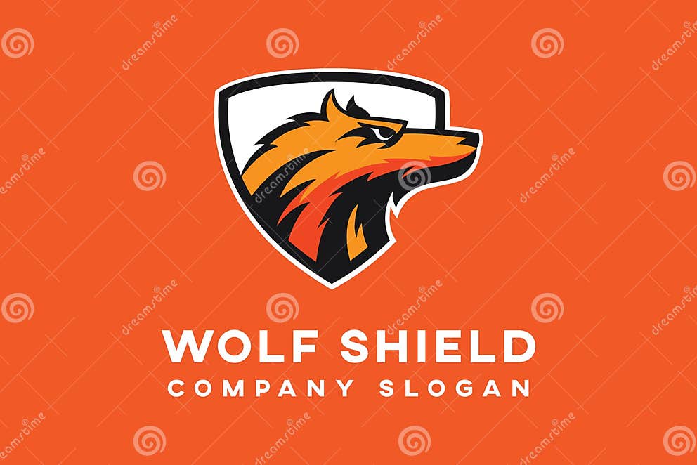 Wolf shield Logo template stock vector. Illustration of elegant - 104350083