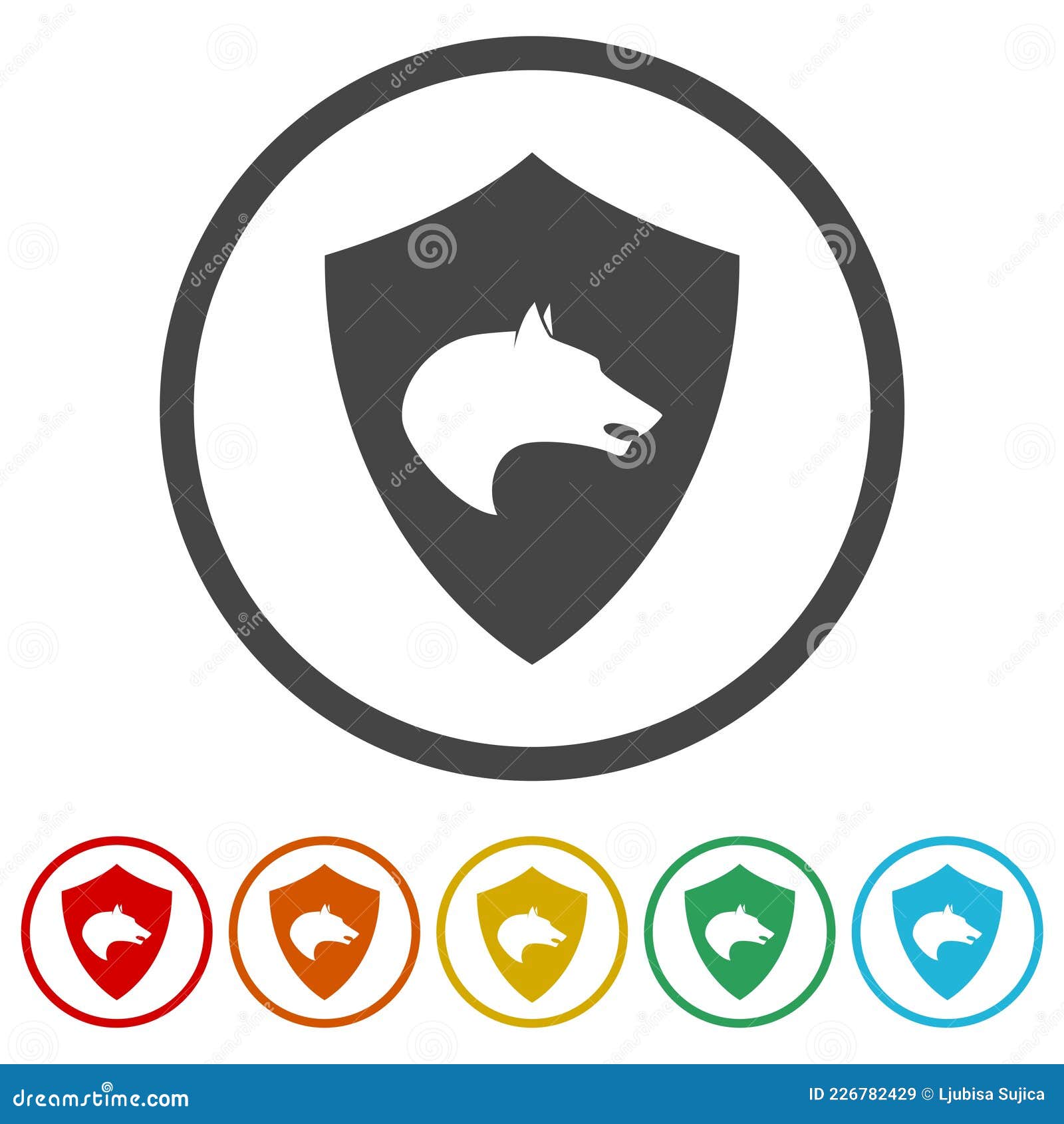 Wolf Shield Logo. Wolf Security Shield Logo Design Concept Template ...
