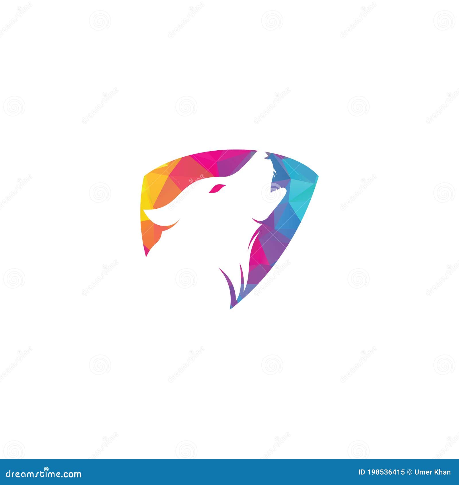 Wolf Shield Heraldic Symbol. Sign Werewolf For Coat Of Arms. Roy ...