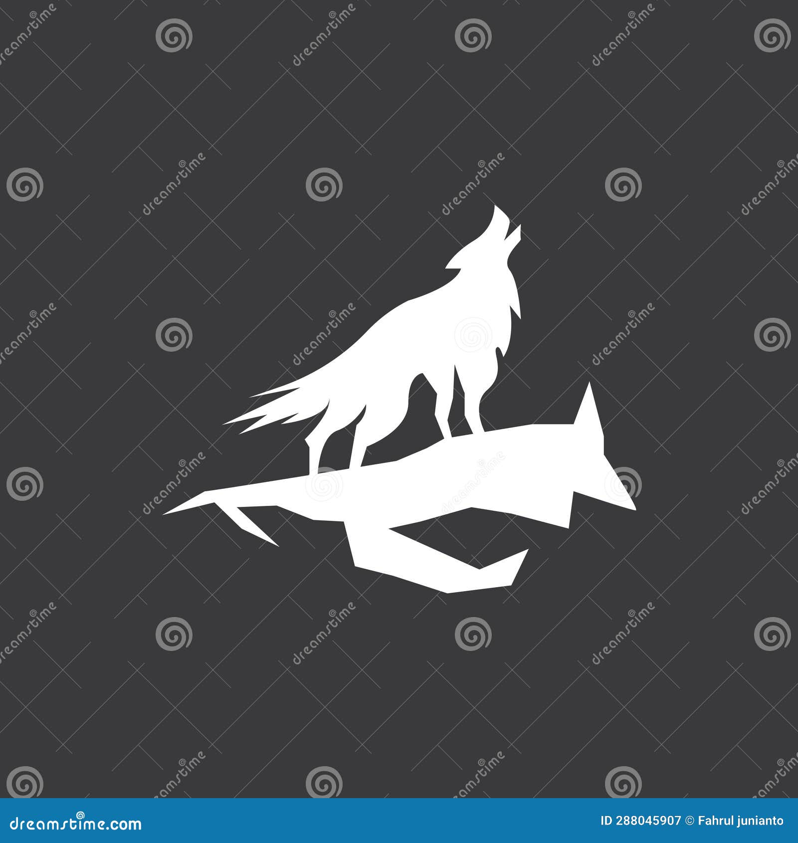 Wolf Silhouette Icon and Symbol Vector Template Illustration Stock ...