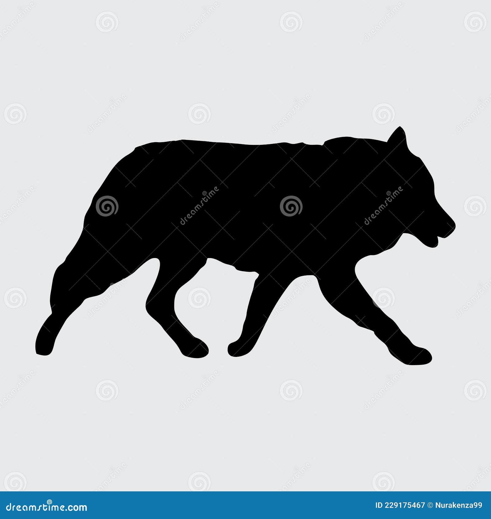 Wolf Silhouette, Wolf Isolated on White Background Stock Vector ...