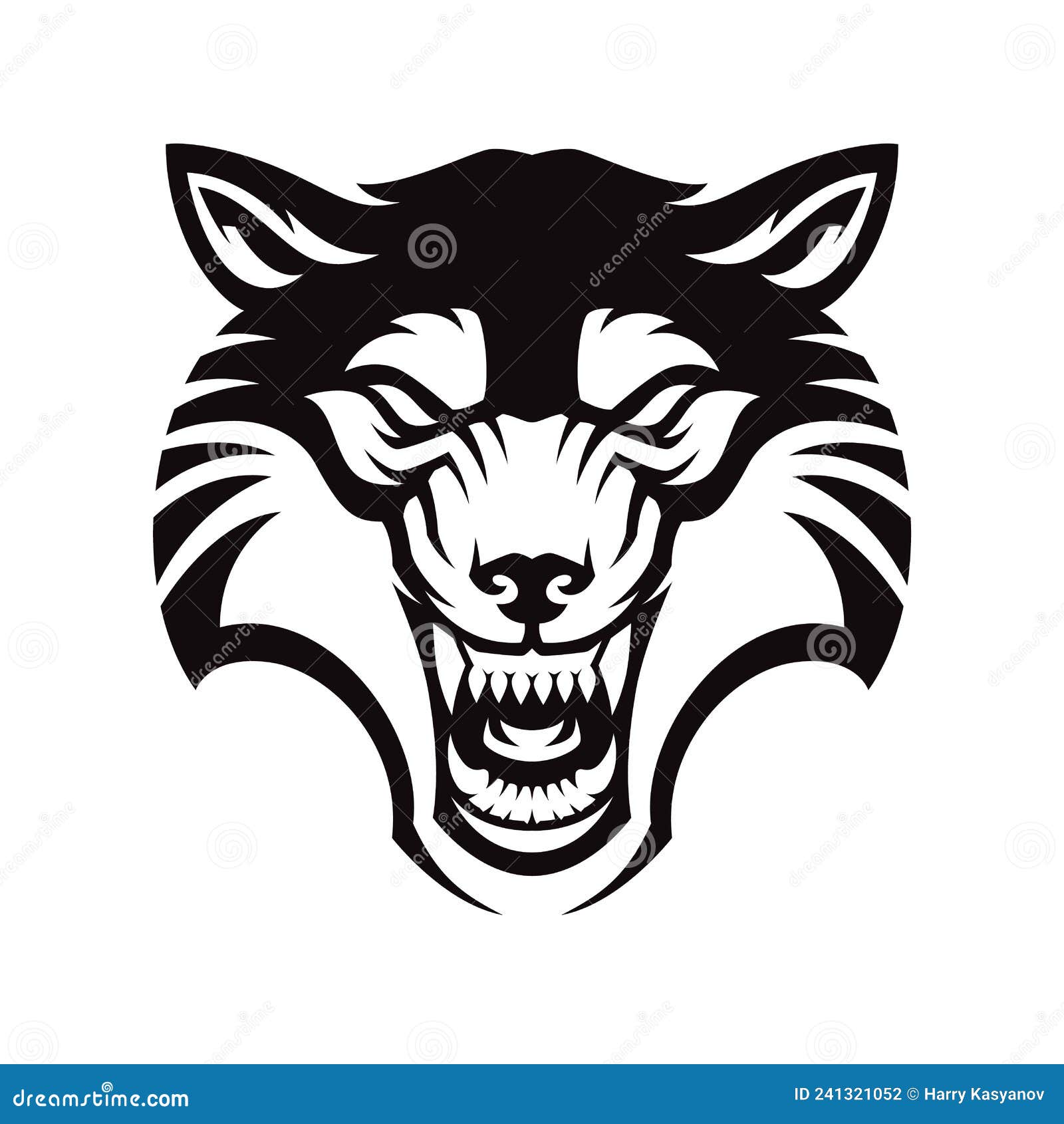 Wolf Skull Illustration Pack Cartoon Vector | CartoonDealer.com #198979221