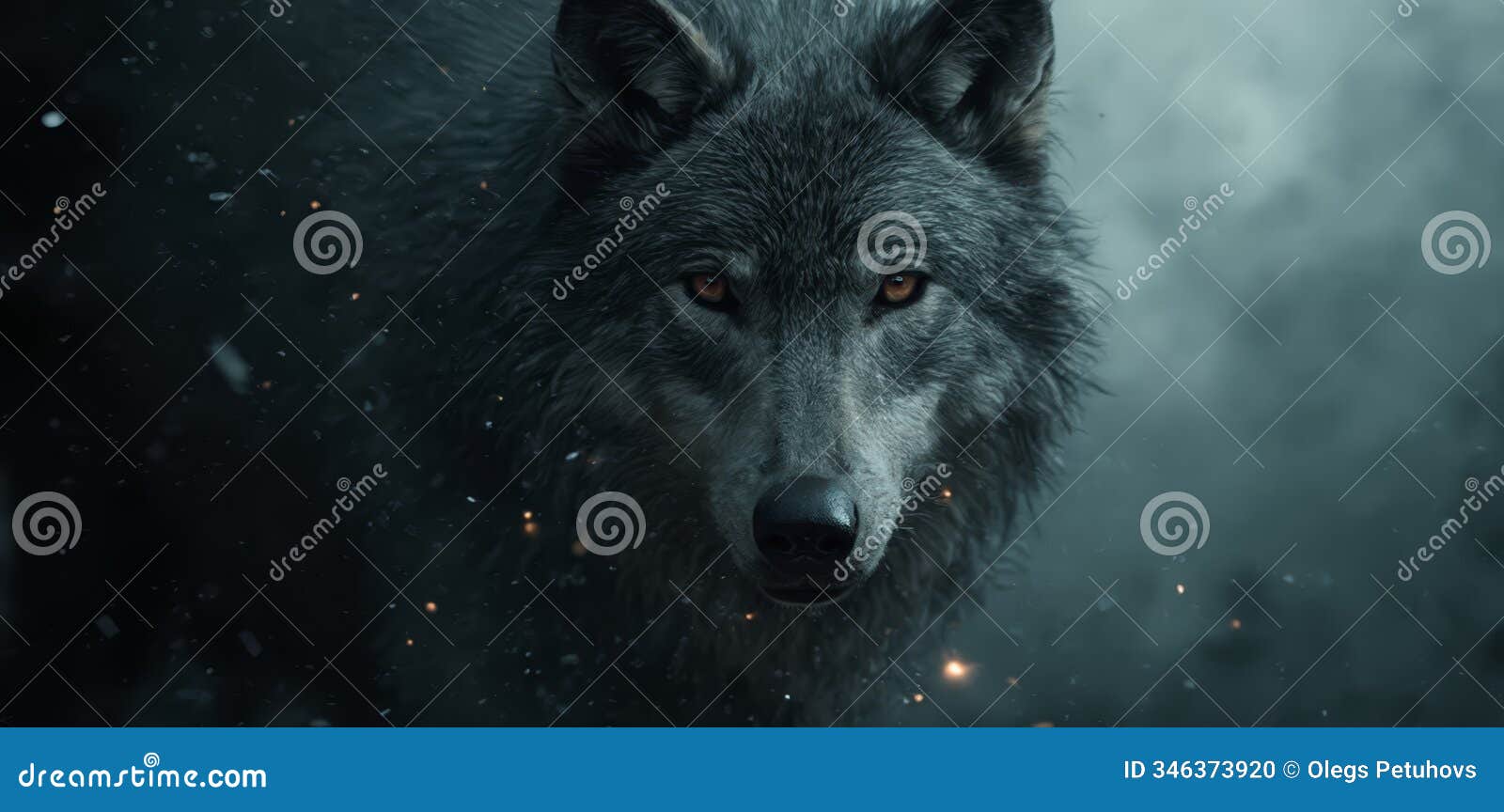 A Wolf in the Snow Looking at the Camera Stock Photo - Image of ...