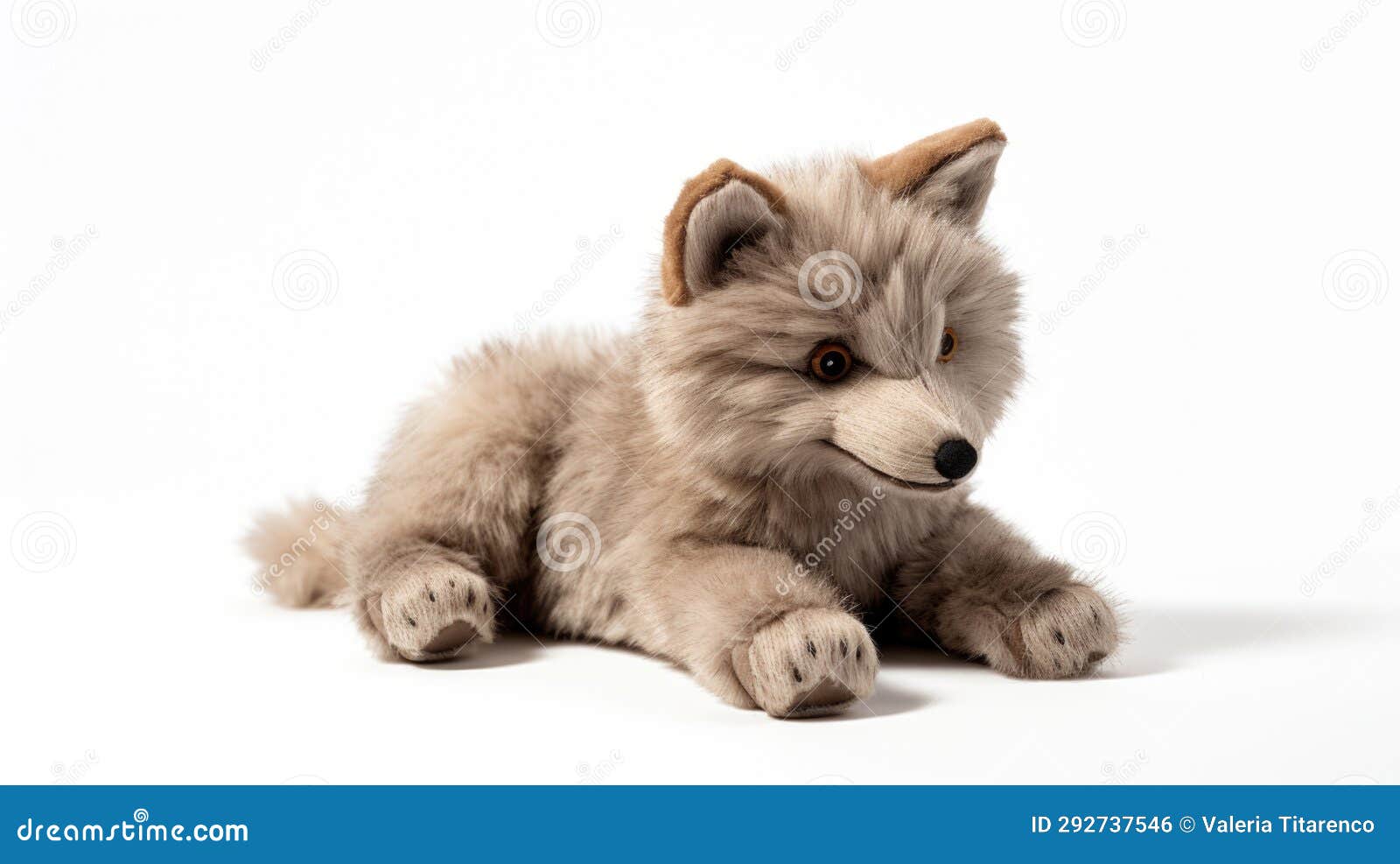 Wolf Soft Toy on a White Background, Cut Lies Stock Illustration ...