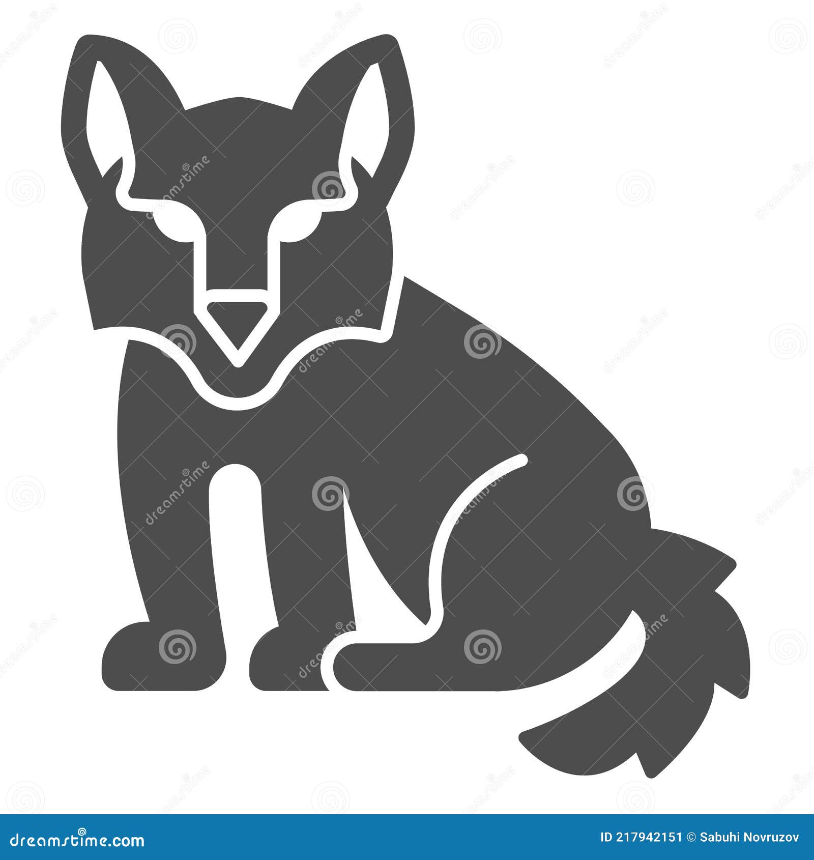 Wolf Solid Icon, Worldwildlife Concept, Wolf Vector Sign on White ...