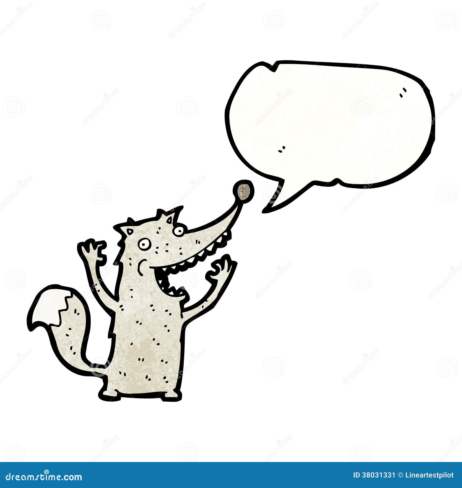 Wolf with speech bubble stock vector. Illustration of raster - 38031331