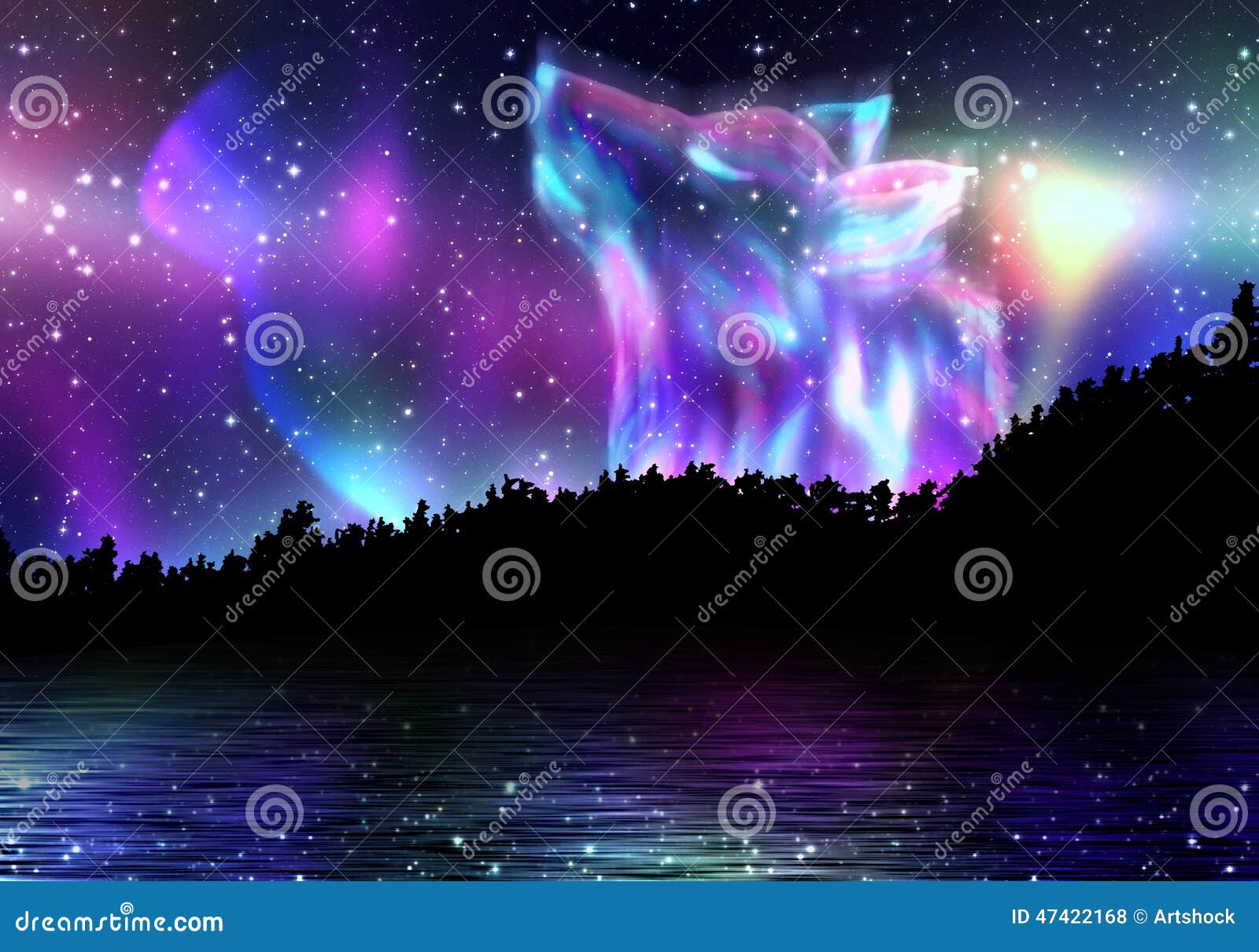 Wolf Spirit de urro ilustração stock. Ilustração de arte - 47422168