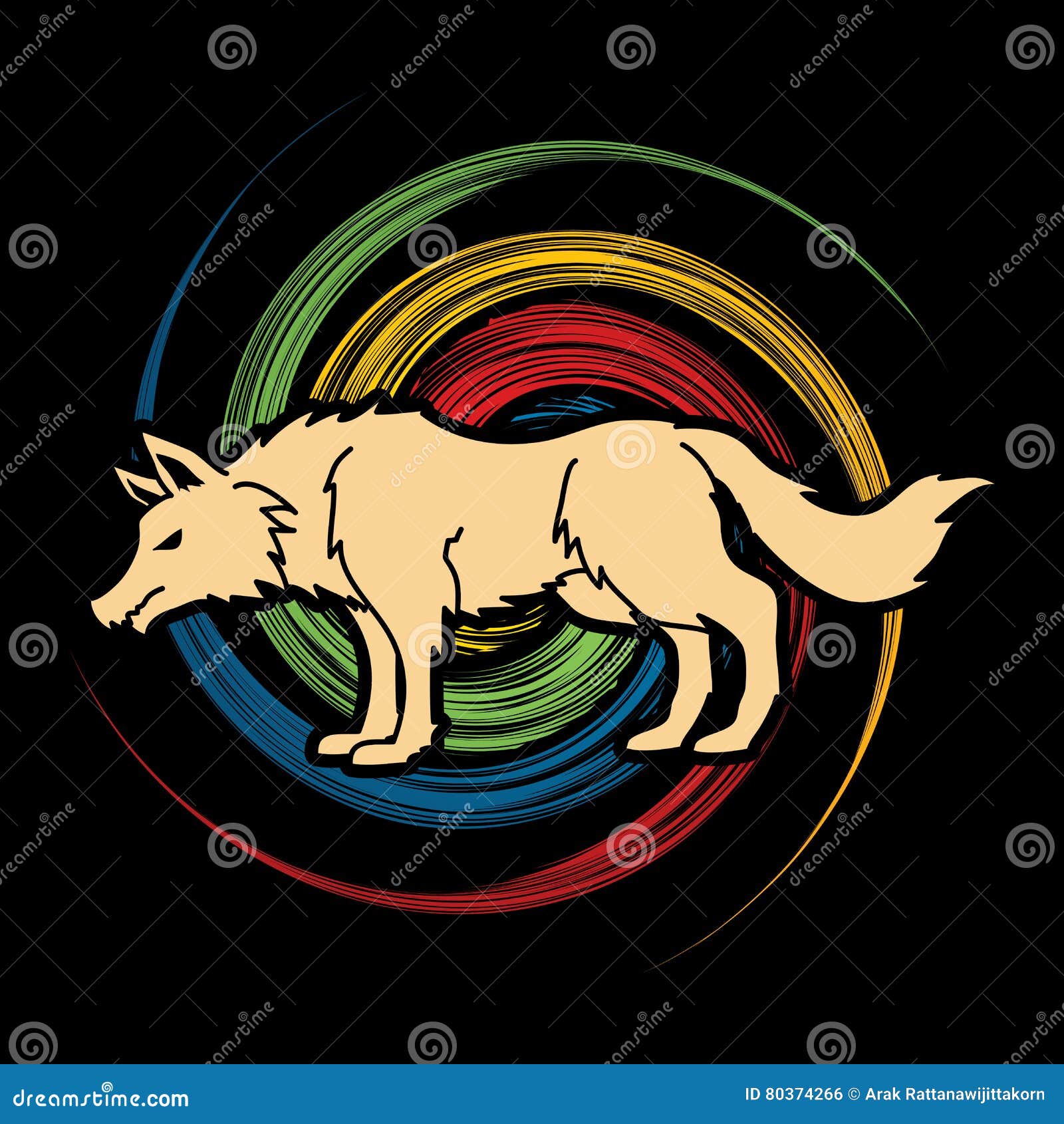 Wolf stock vector. Illustration of king, mythology, mascot - 80374266