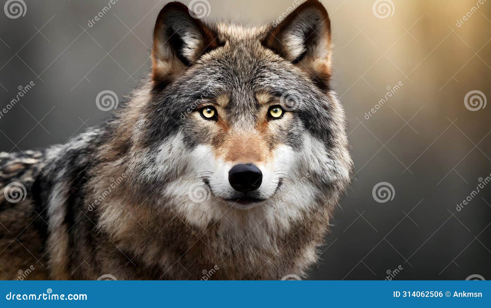 Wolf Staring at Camera. Generative AI Stock Photo - Image of ...