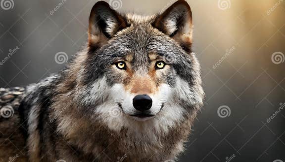 Wolf Staring at Camera. Generative AI Stock Photo - Image of ...