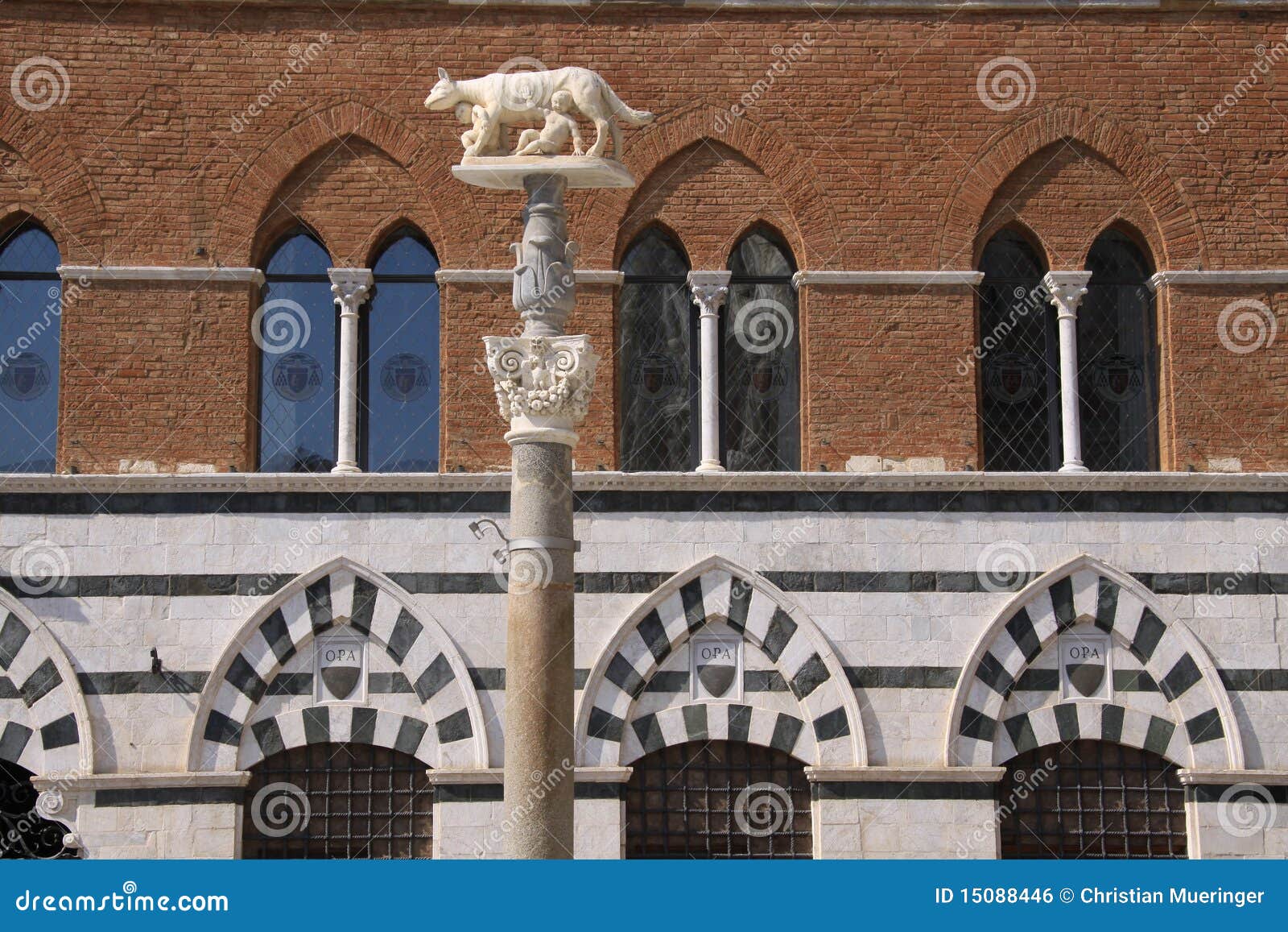 She-wolf Statue on Piazza Del Duomo in Siena Stock Photo - Image of ...