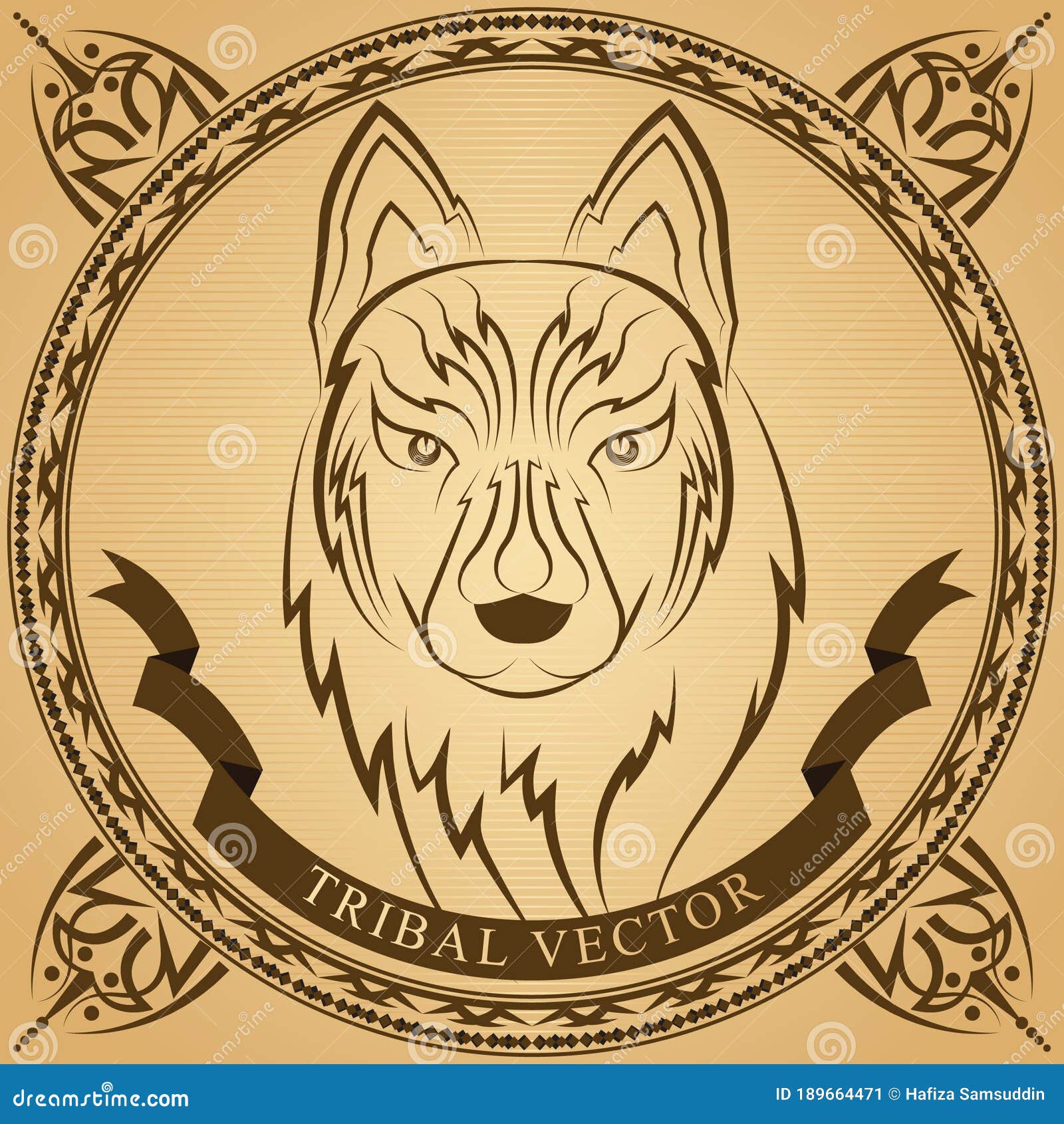 Wolf Tattoo. Vector Illustration Decorative Design Stock Vector ...