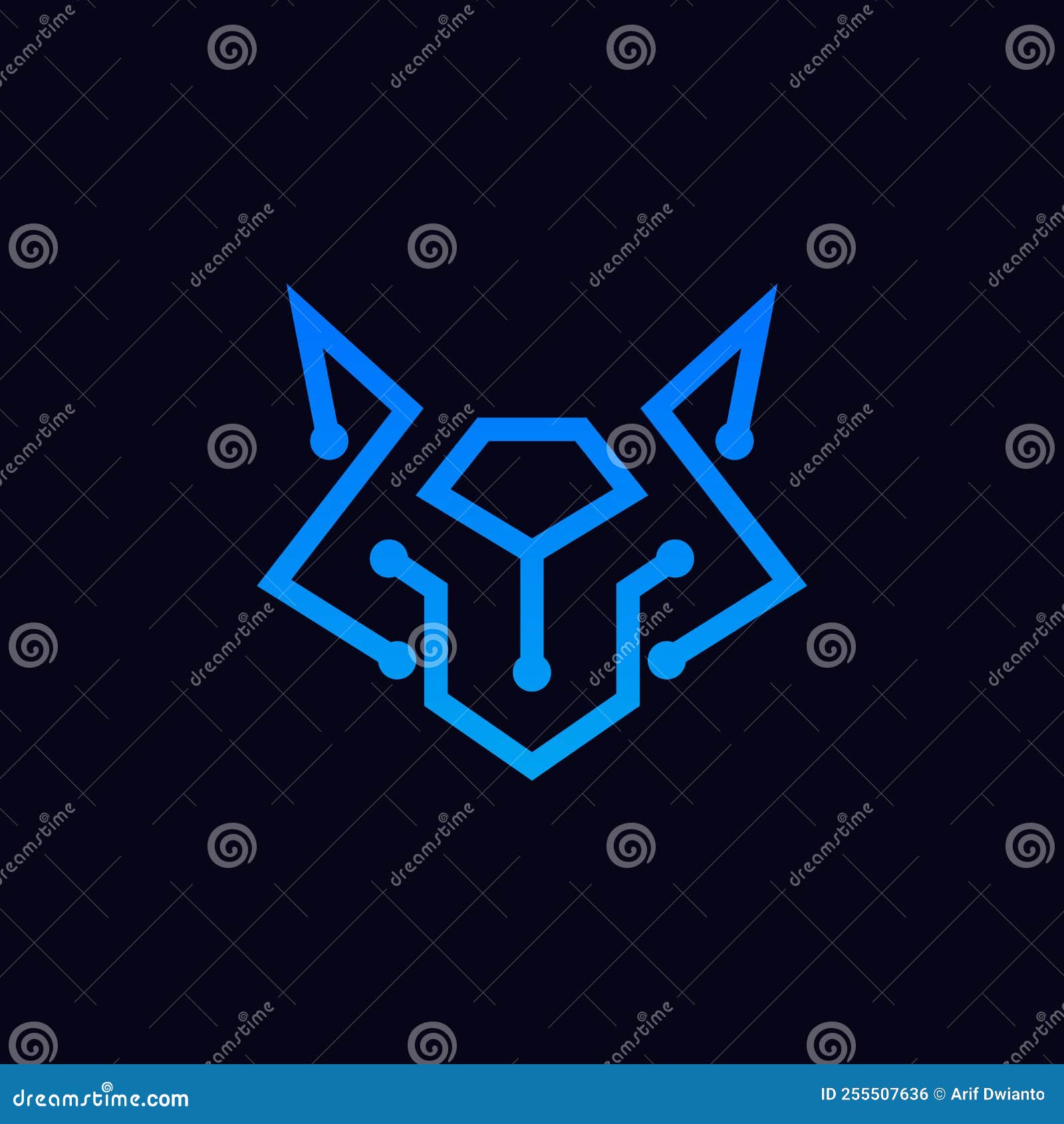Wolf Tech Modern Simple Logo Icon Ideas Stock Illustration ...