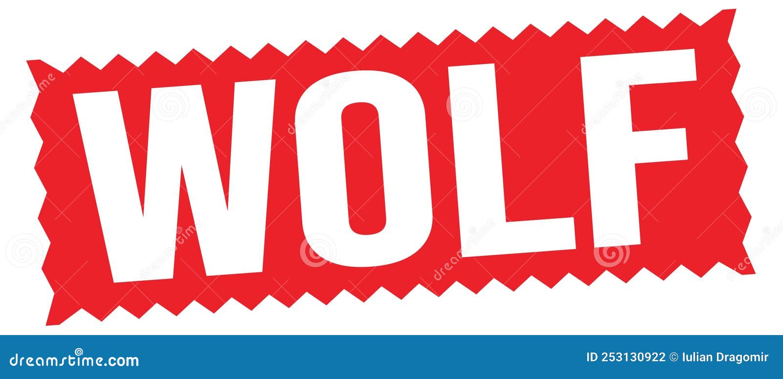 WOLF Text Written on Red Stamp Sign Stock Illustration - Illustration ...