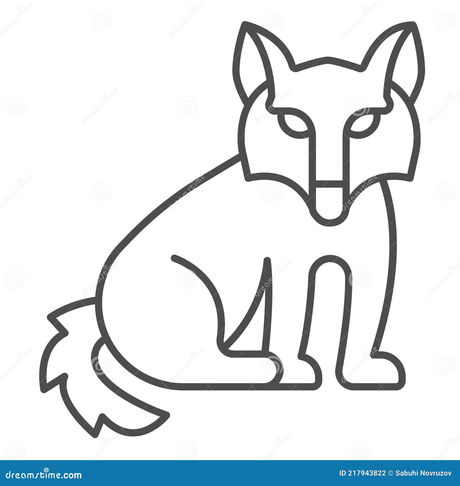 Wolf Thin Line Icon, Worldwildlife Concept, Wolf Vector Sign On White ...