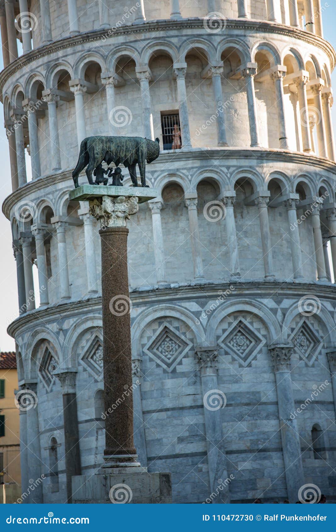 The Wolf and the Tower in Pisa Editorial Image - Image of colorful ...