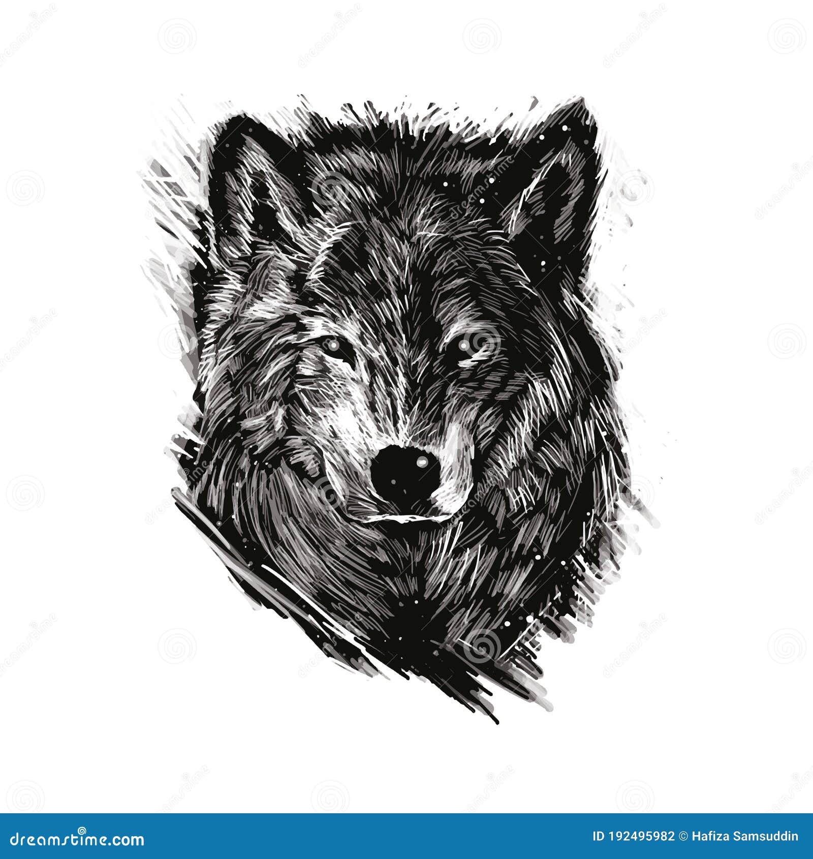 Wolf. Vector Illustration Decorative Design Stock Vector - Illustration ...