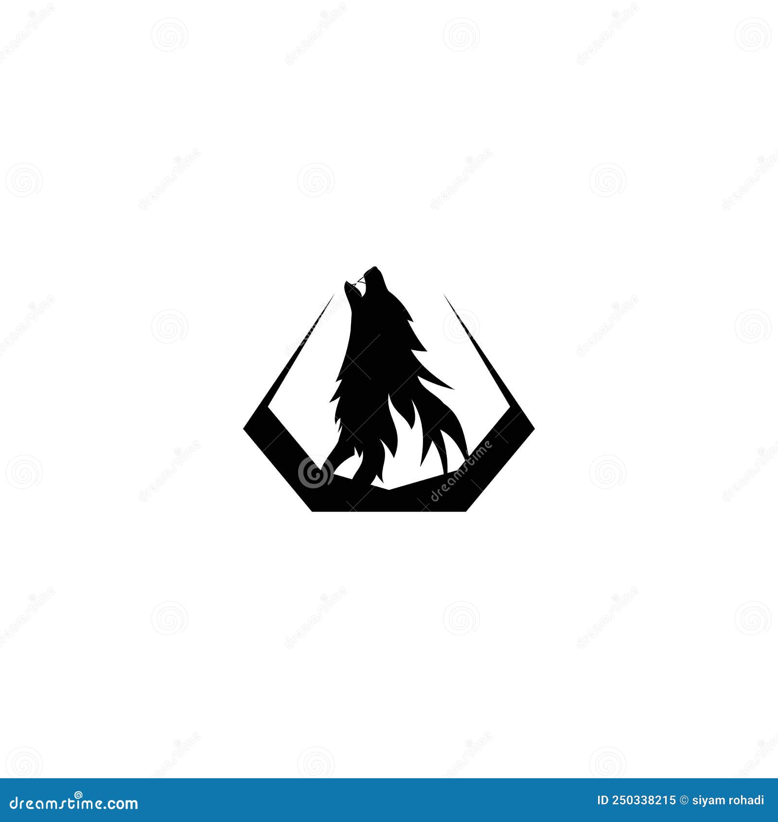 Wolf Vector Illustration Design Stock Vector - Illustration of label ...