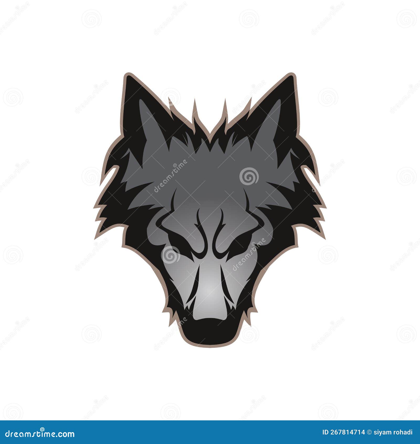 Wolf Vector Illustration Design Stock Vector - Illustration of drawing ...