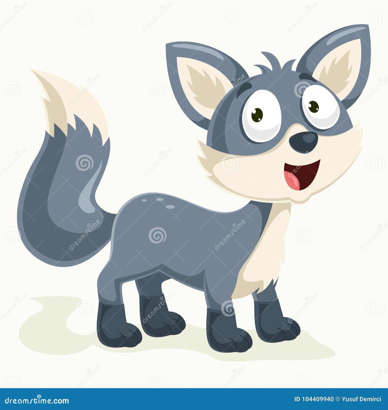 Wolf Vector Illustration stock vector. Illustration of cartoon - 104409940