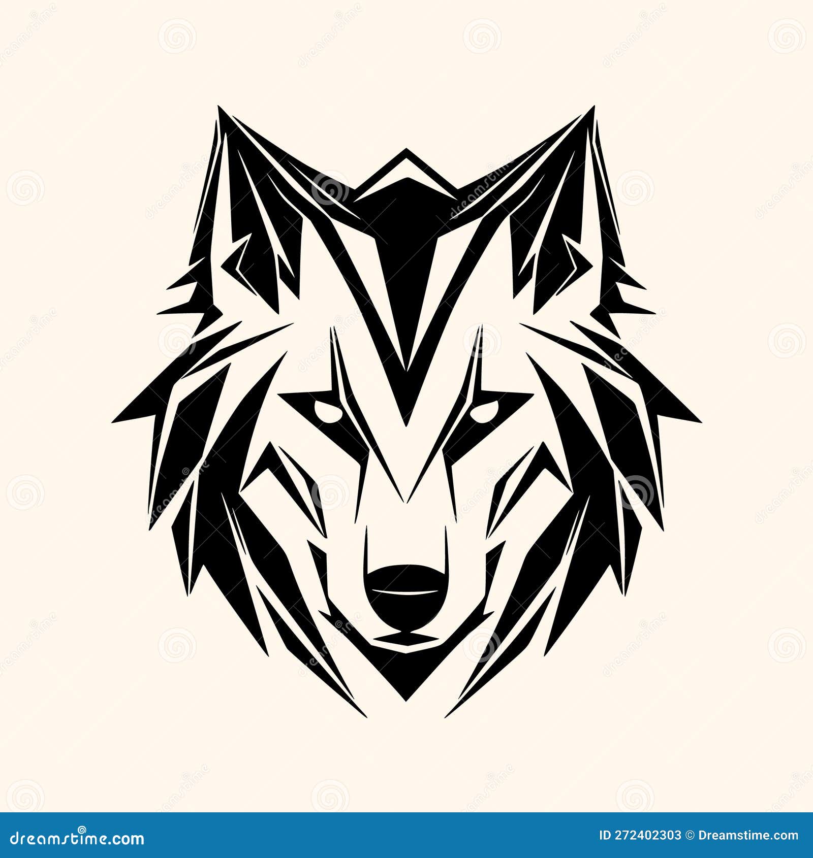 Abstract Wolf Drawing