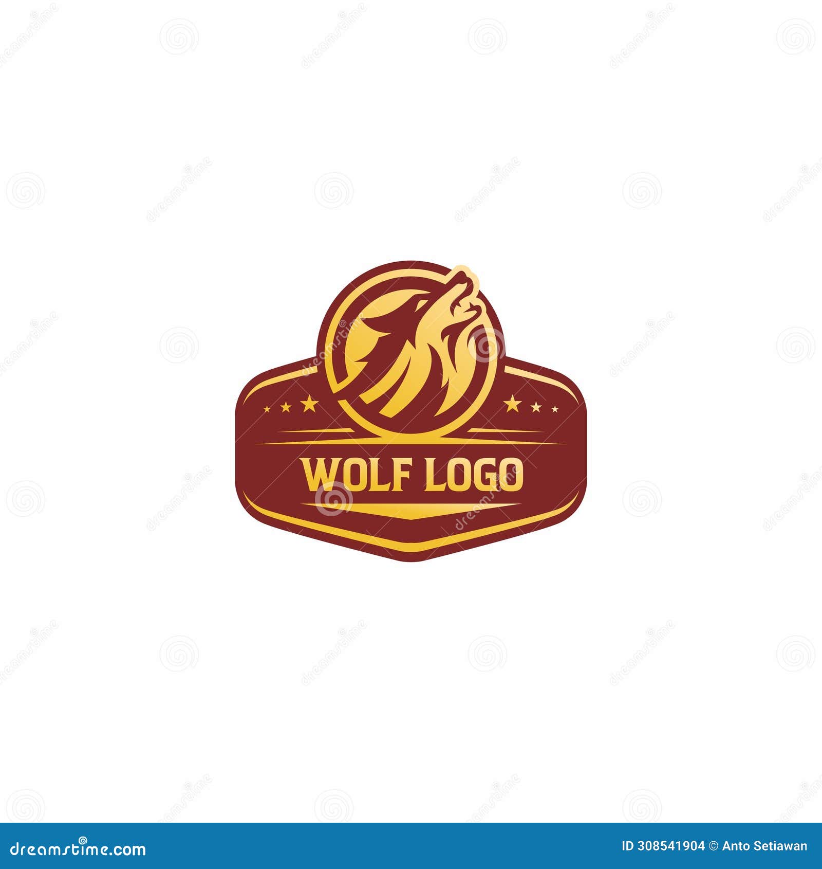 Wolf Vintage Logo stock vector. Illustration of quality - 308541904