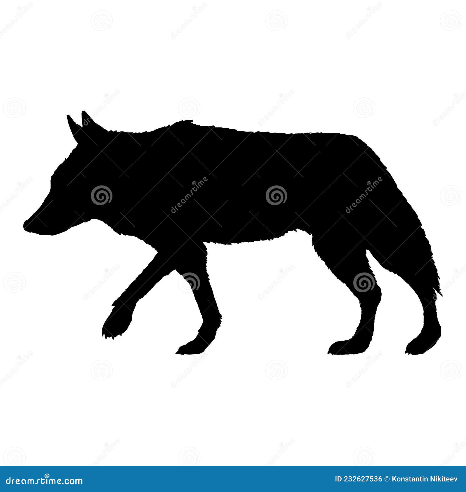Walking Wolf Silhouette