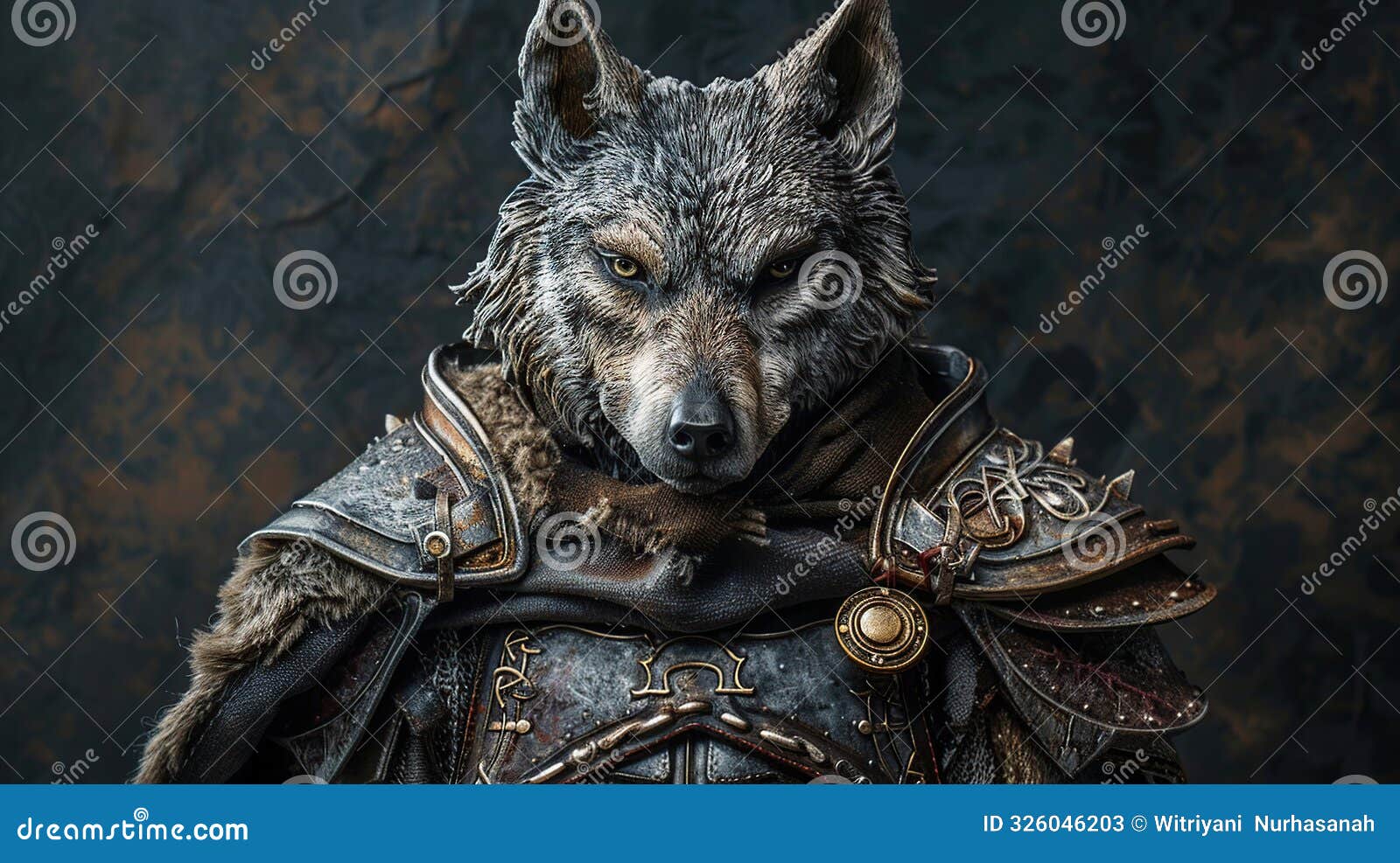 Wolf Warrior In Armor Royalty-Free Stock Photography | CartoonDealer ...