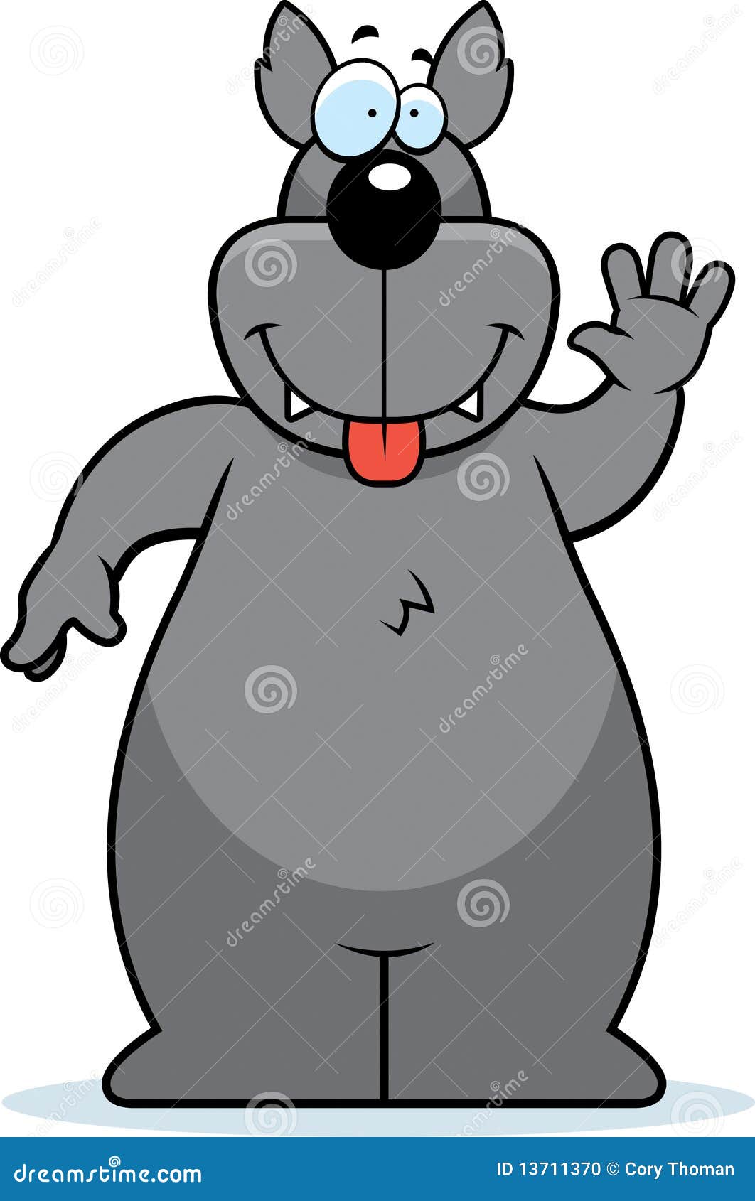 Wolf Waving stock vector. Illustration of wolf, greeting - 13711370