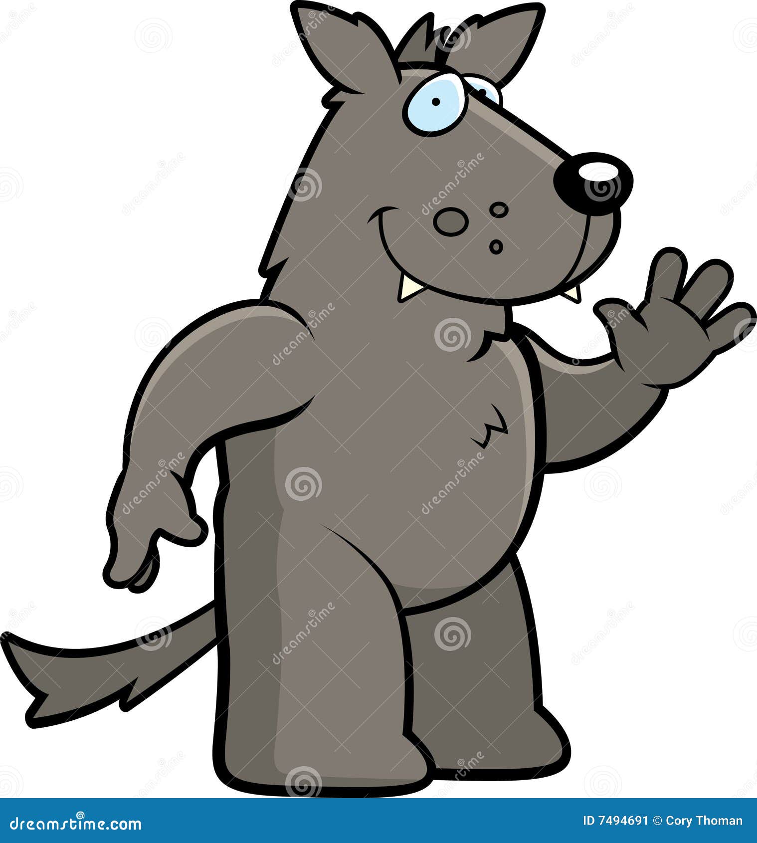 Wolf Waving stock vector. Illustration of waving, vector - 7494691