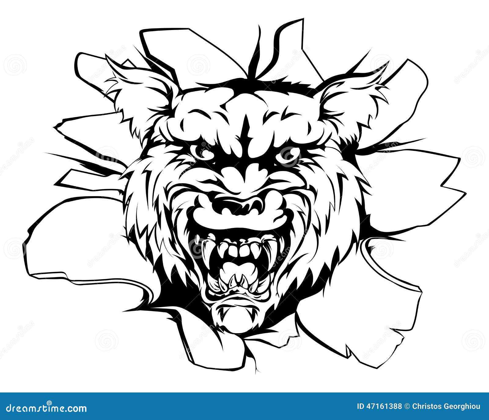Wolf or Werewolf breakout stock vector. Illustration of beast - 47161388