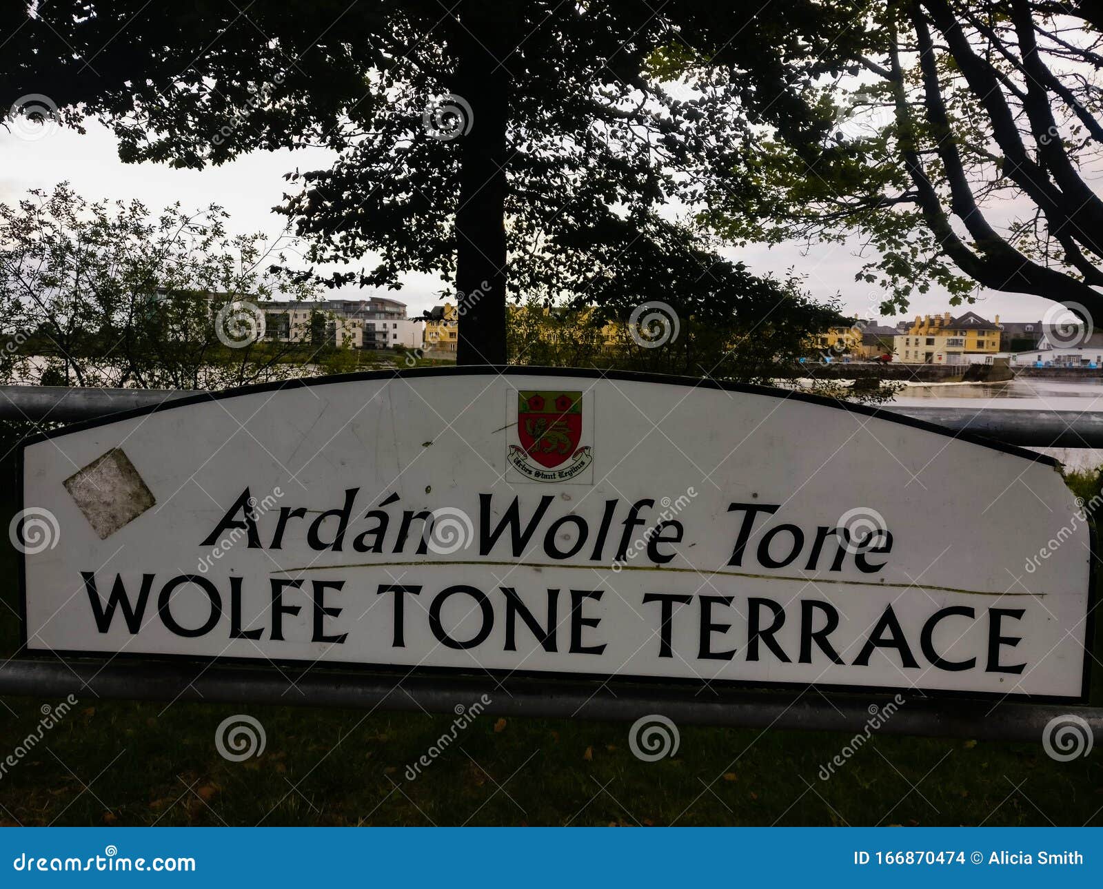 Wolfe Tone Terrace Sign, Athlone, Ireland Editorial Stock Image - Image ...