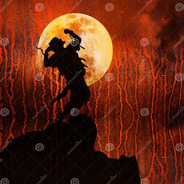 Wolfman Breaking Chains Bloody Stock Illustration - Illustration of ...