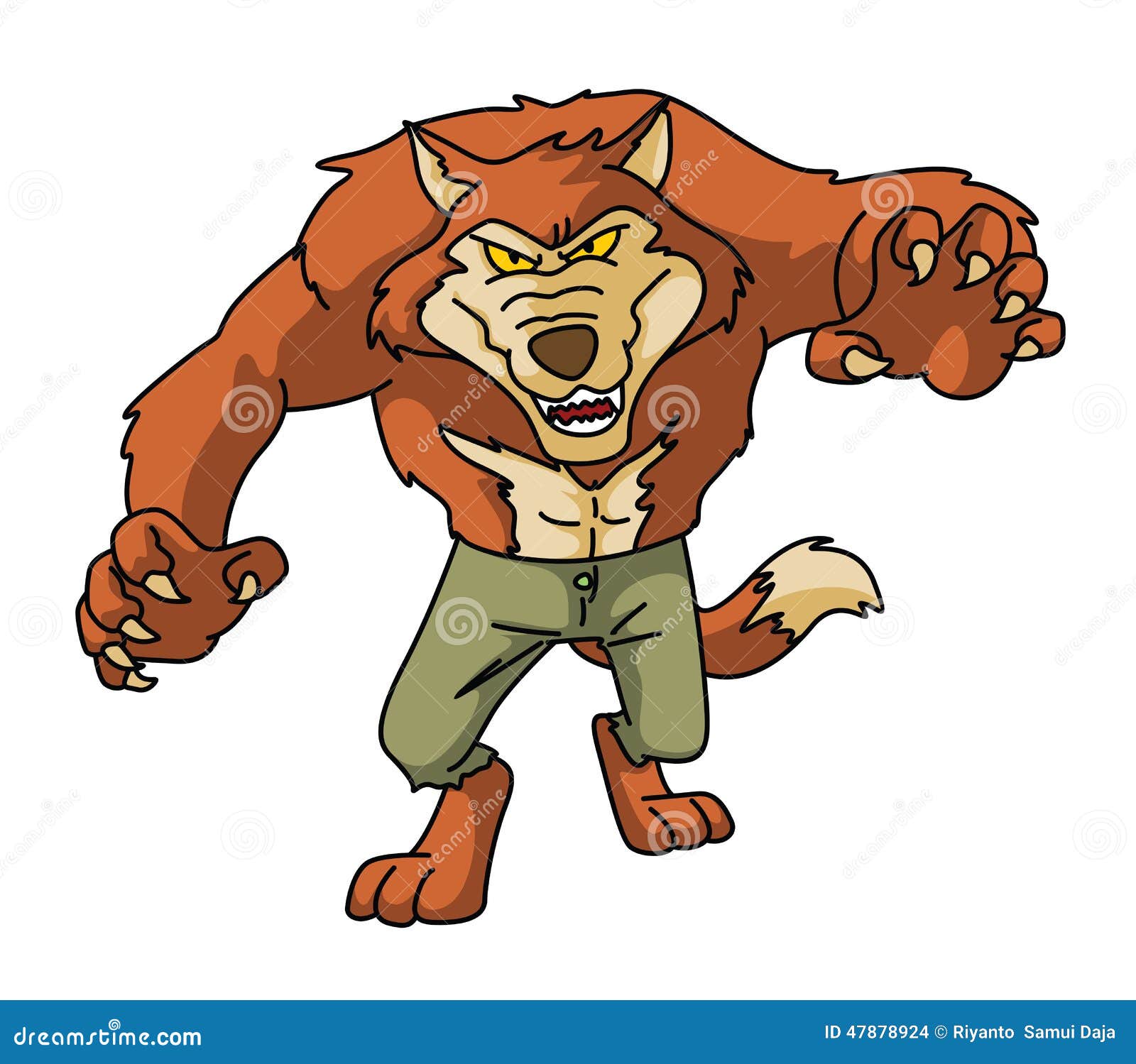 Wolfman stock vector. Illustration of hairy, fantasy - 47878924
