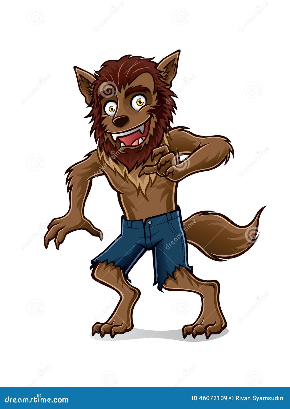 Wolfman stock vector. Illustration of halloween, costume - 46072109