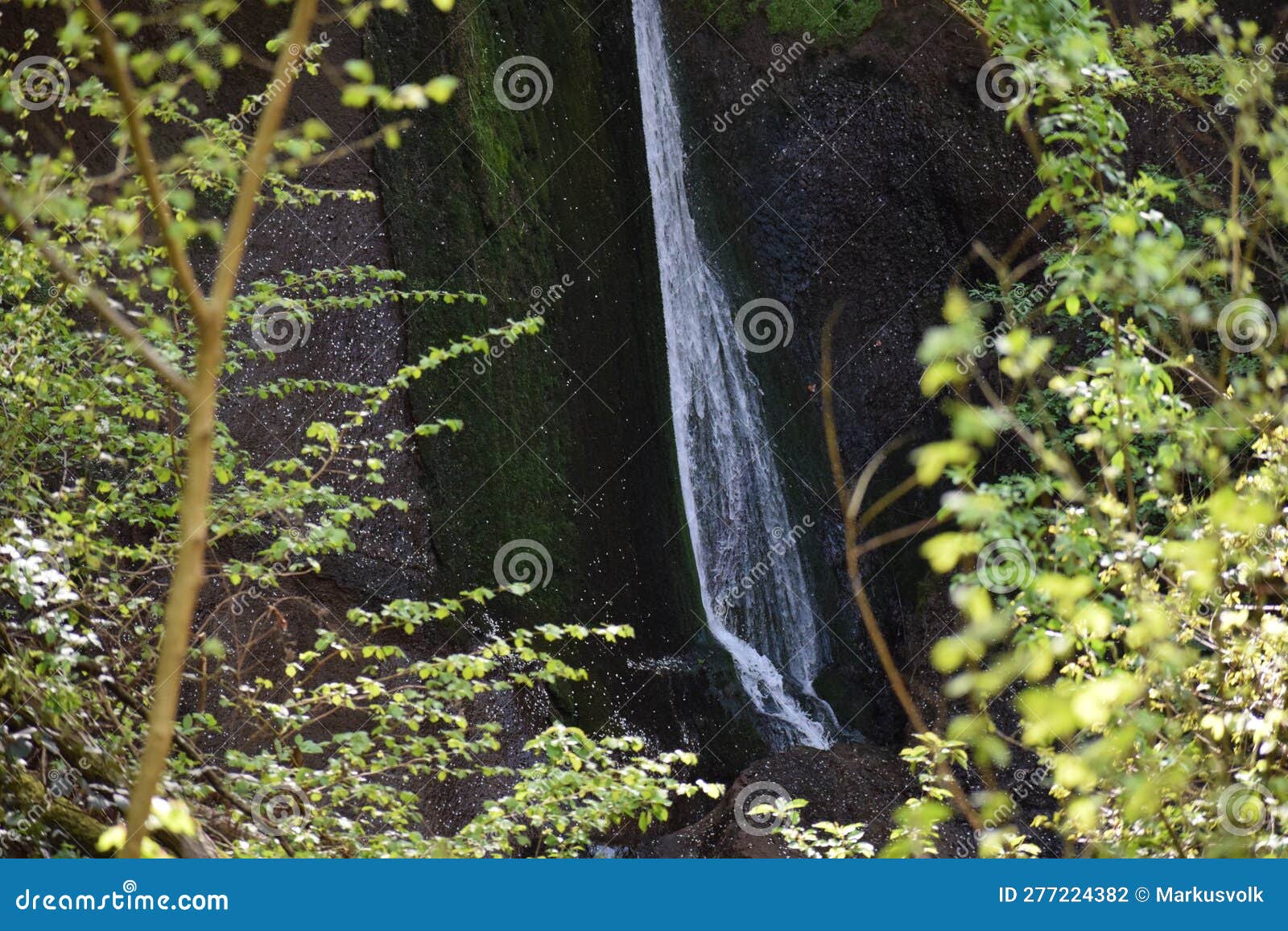 Wolfsschlucht Waterfall In Summer Between Plants Royalty-Free Stock ...