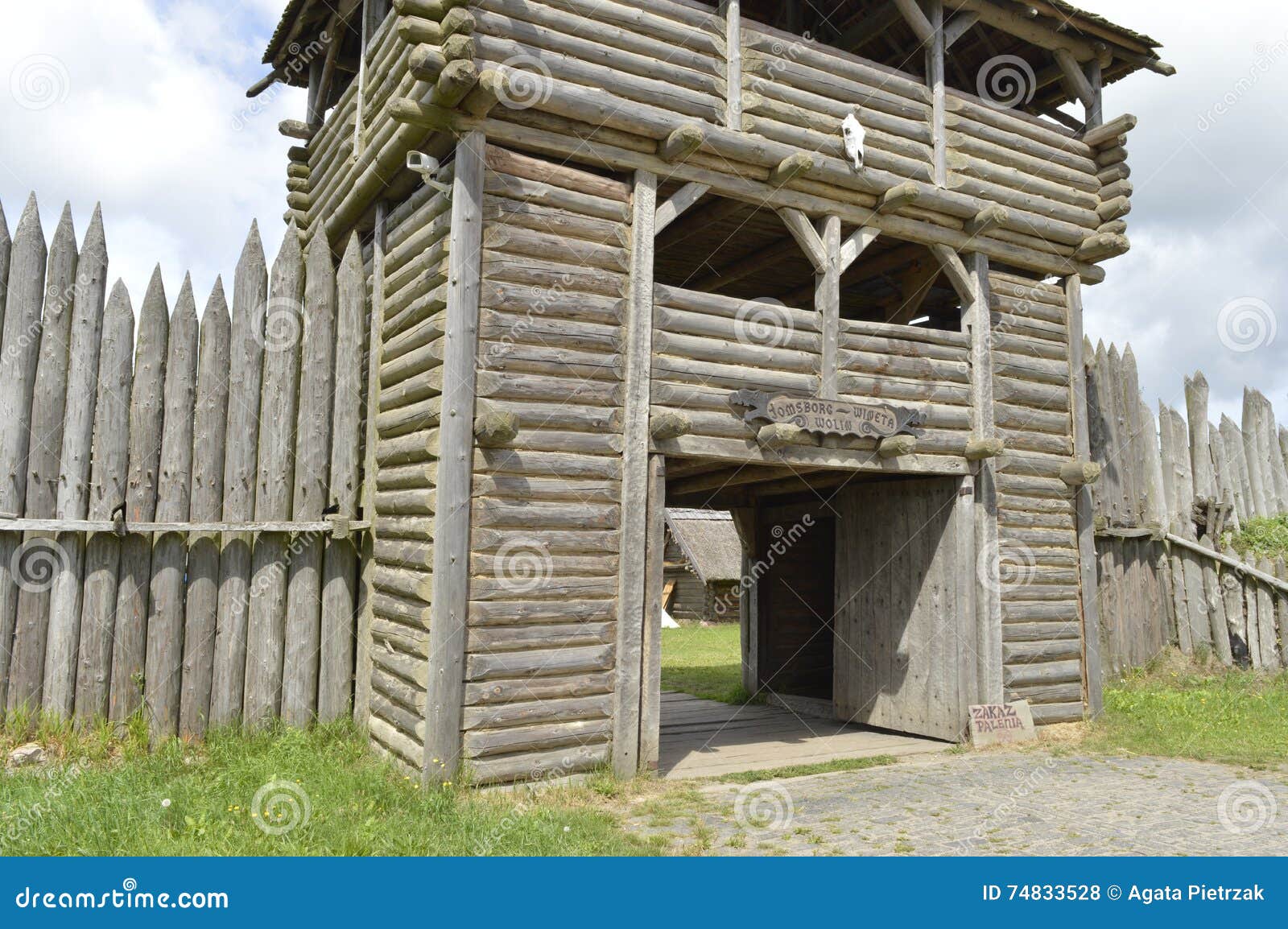 Wolin - main gate editorial stock photo. Image of historic - 74833528