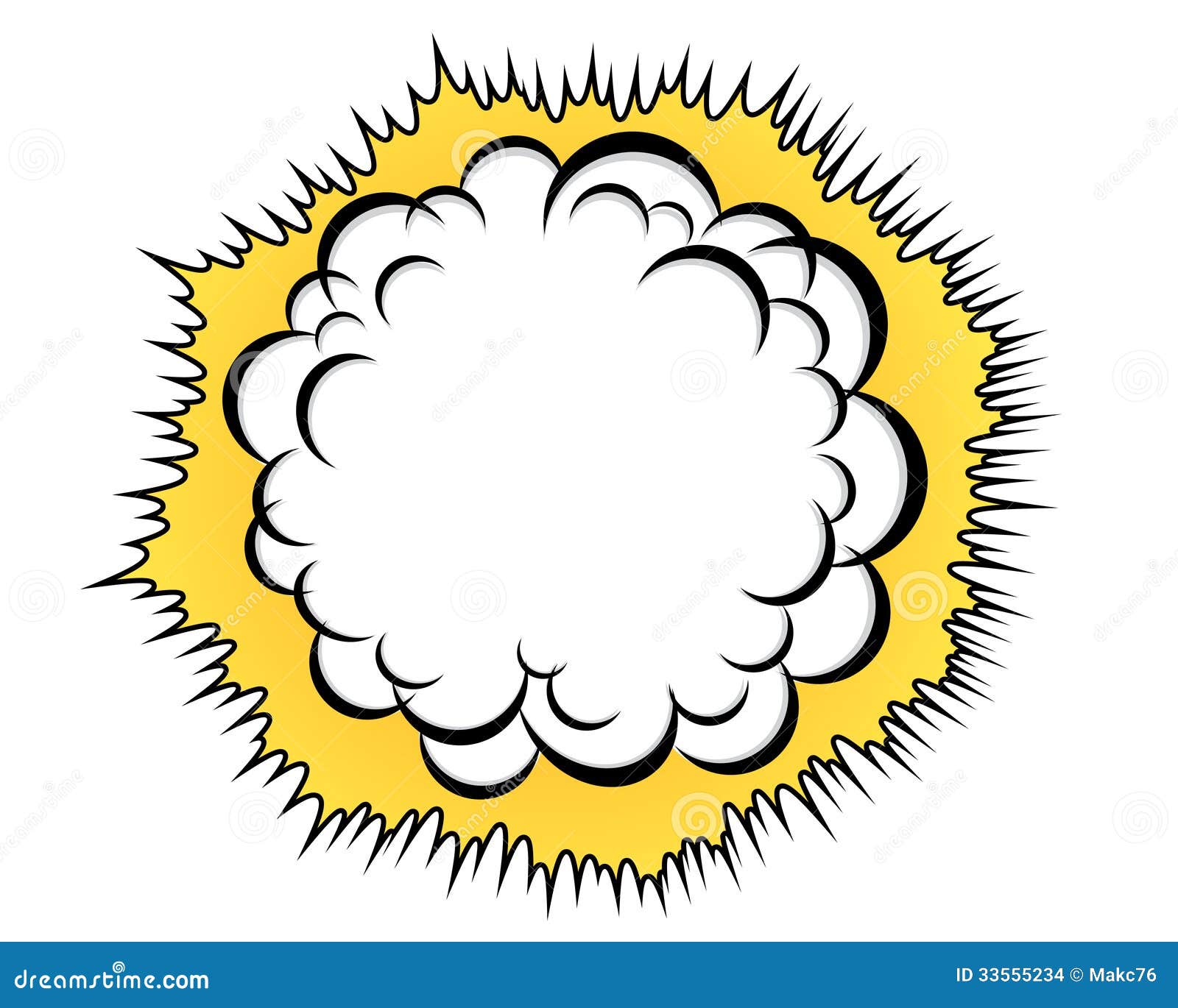Wolk na de explosie vector illustratie. Illustration of uitbarsting ...