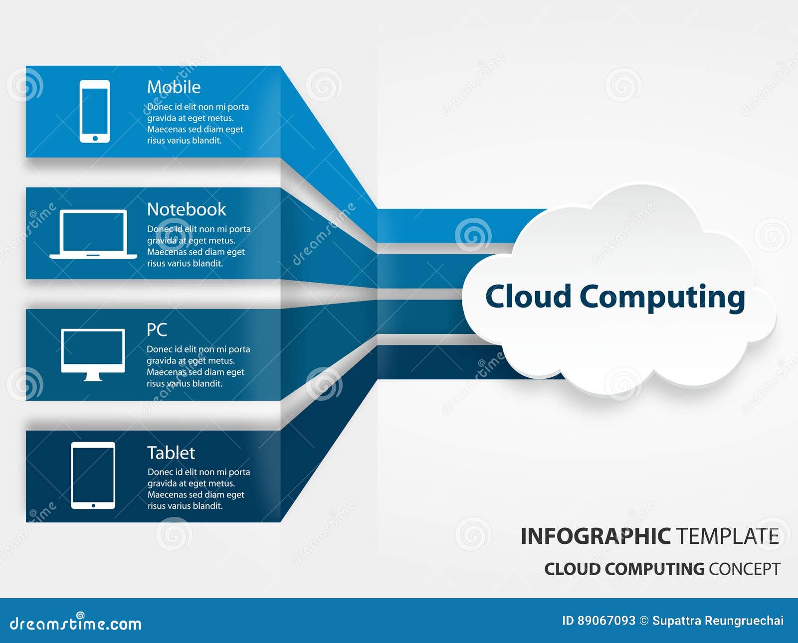 Wolke, Die Infographic Vektor Berechnet Vektor Abbildung - Illustration ...